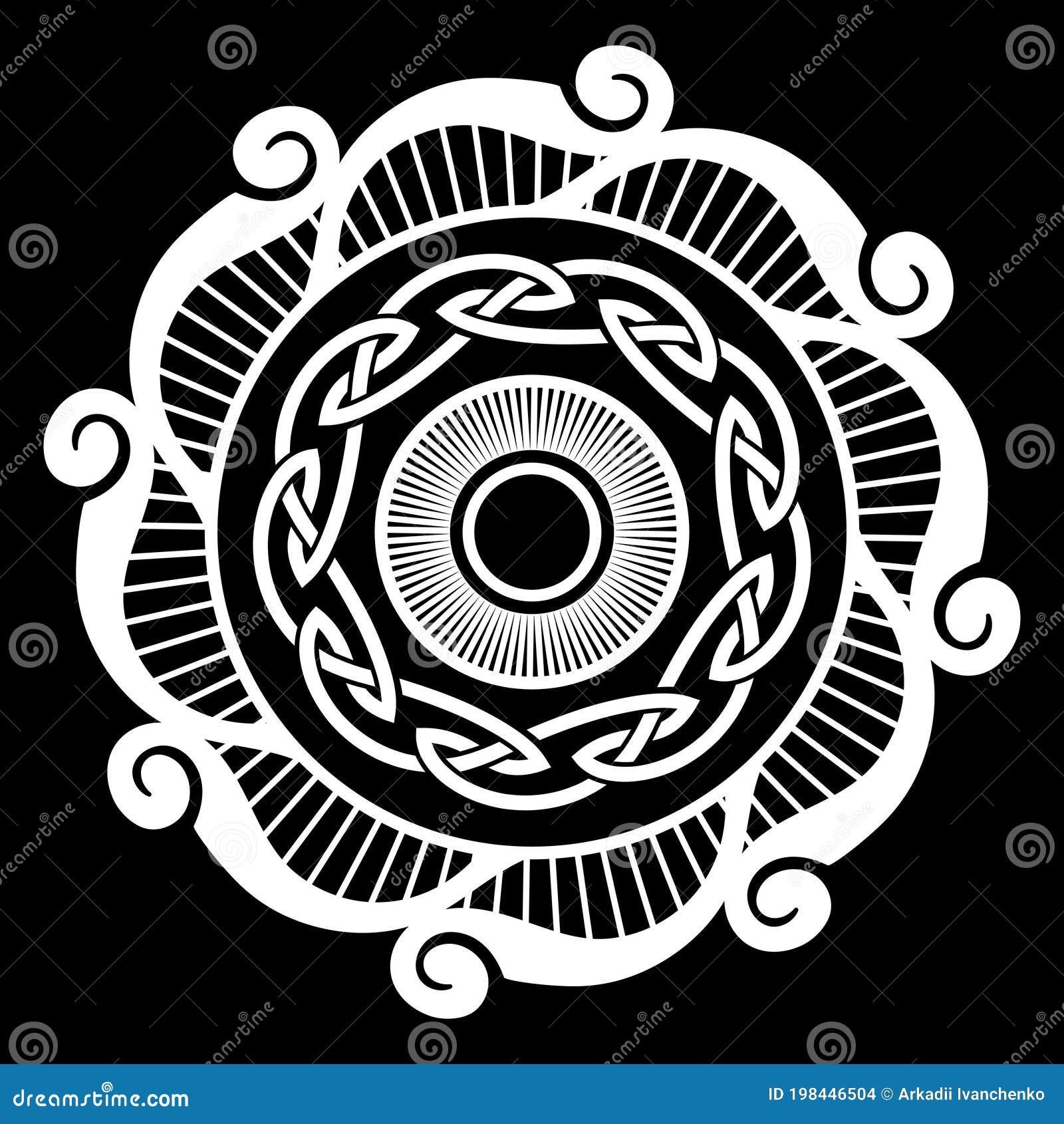 Sun Wheel Mandala Circle Of Life Order Symbol Fate Cycle Rebirth ...
