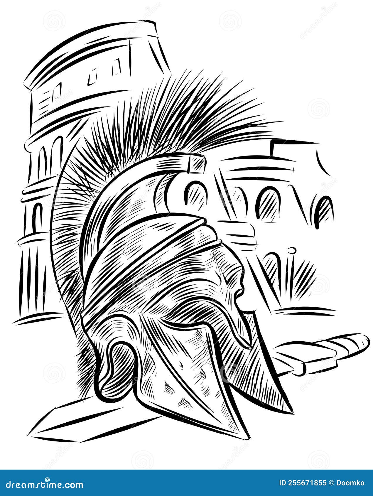 Illustration Centurion Roman Soldier Stock Vector - Illustration of ...