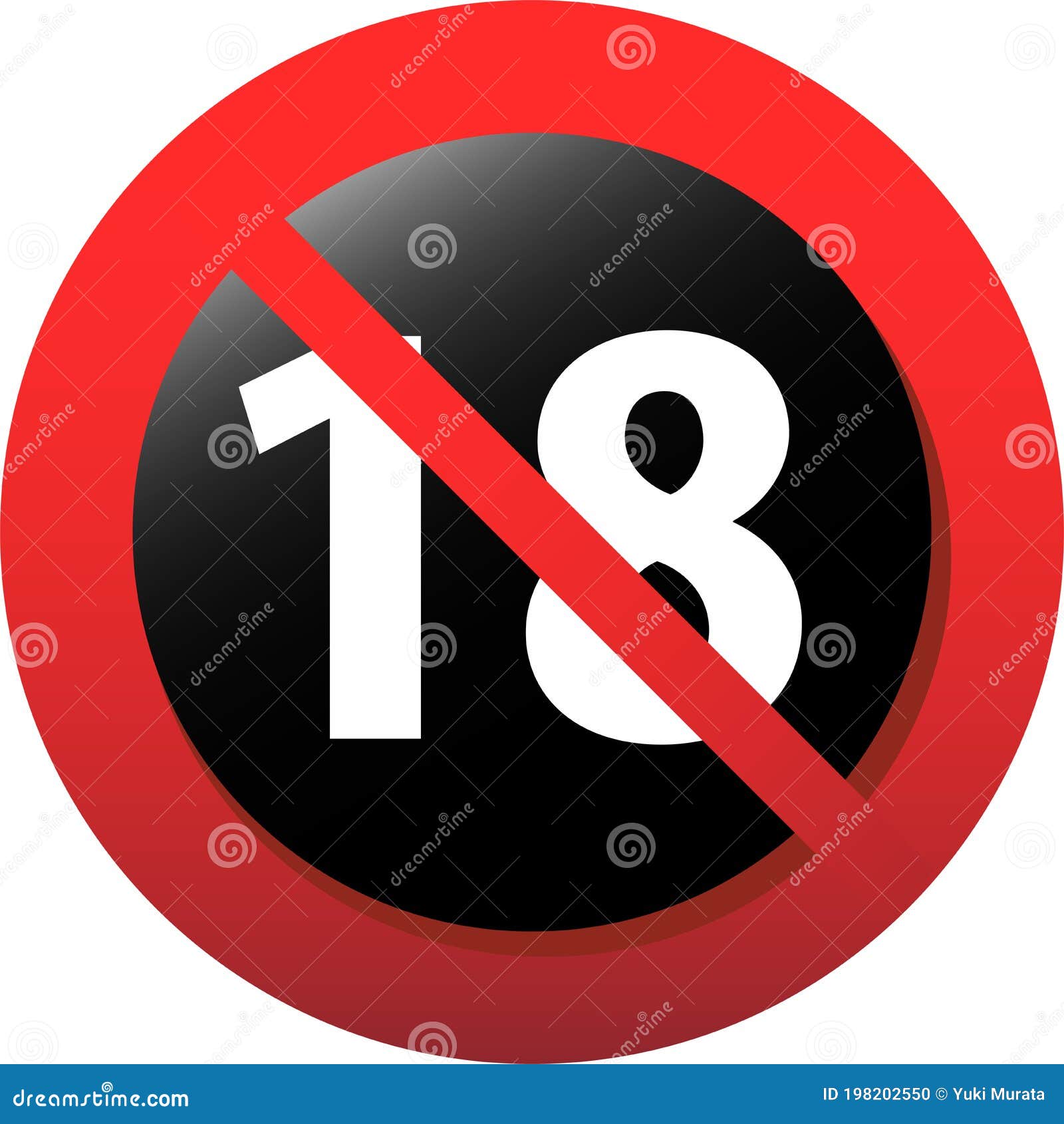 18 certificate mark stock vector. Illustration of restriction - 198202550