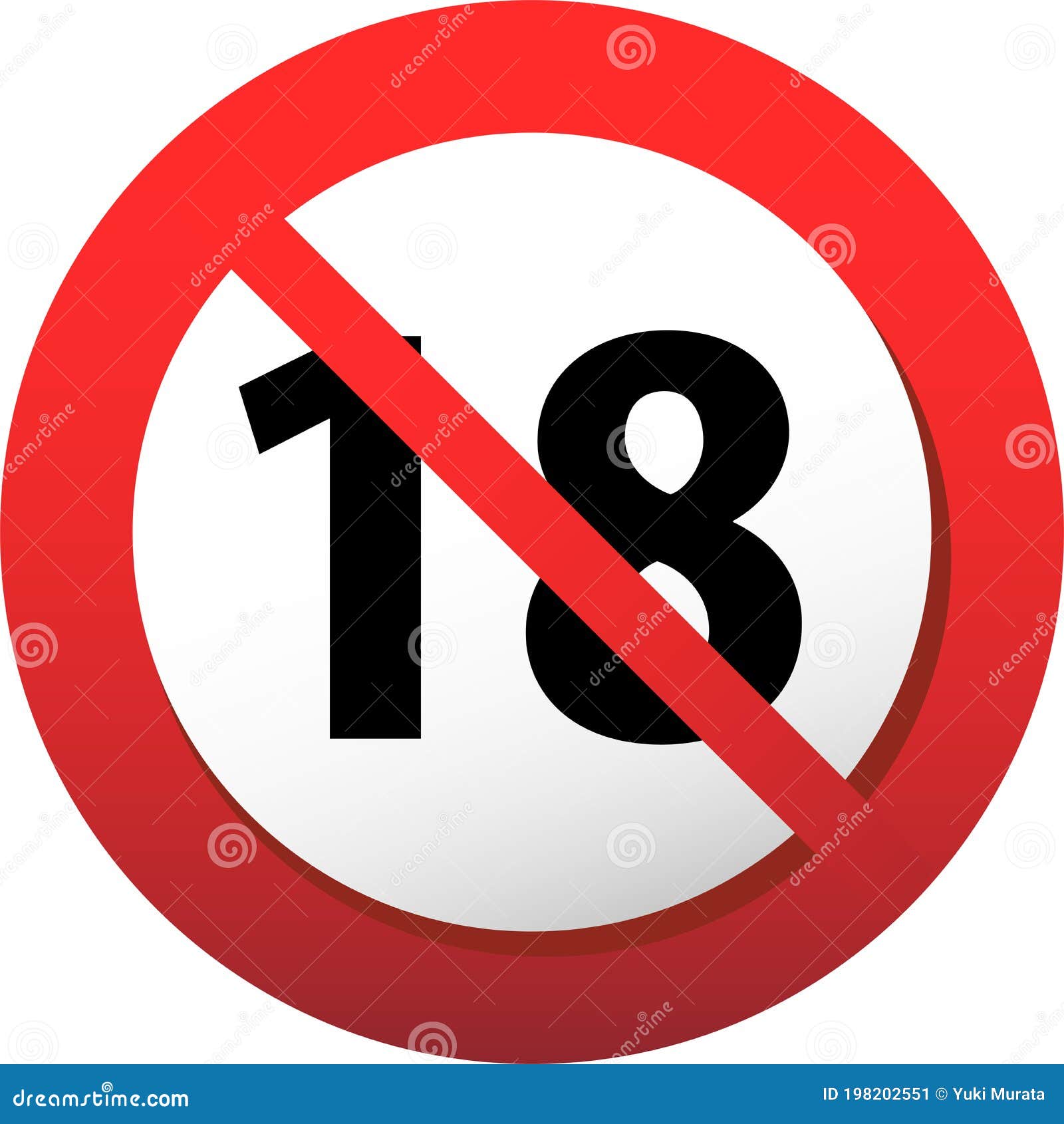 18 certificate mark stock vector. Illustration of restriction - 198202551