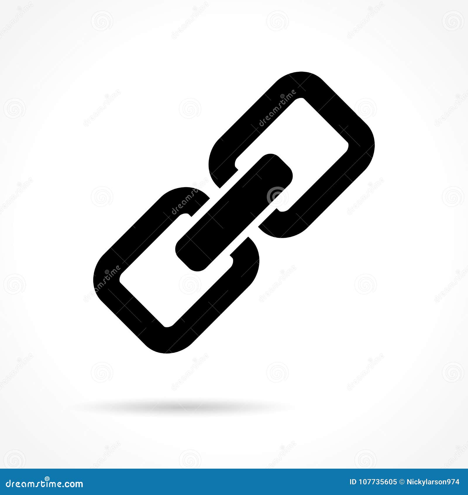 Chain Icon on White Background Stock Vector - Illustration of icon ...