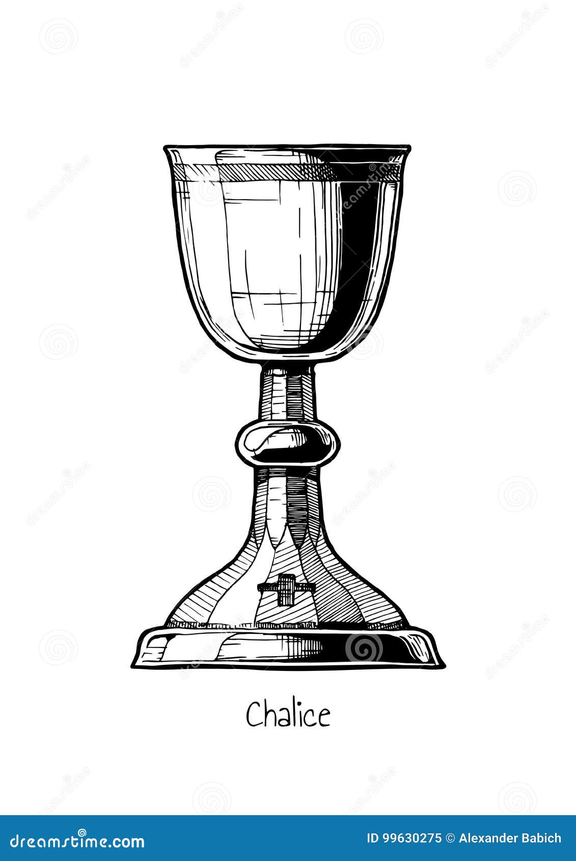 Illustration of Chalice stock vector. Illustration of sketching - 99630275