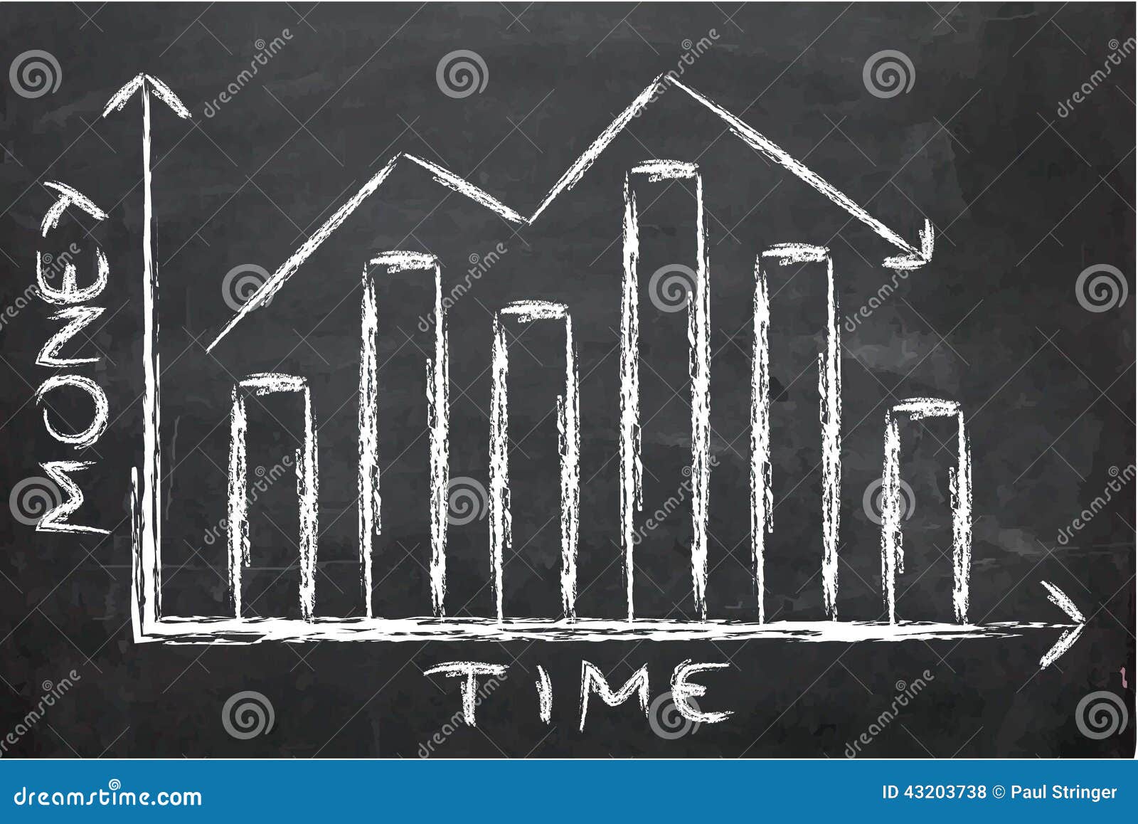 Illustration of Chalk Board with Drawing Stock Illustration ...