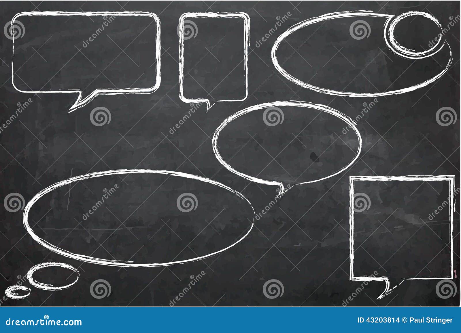Illustration of Chalk Board with Drawing Stock Illustration ...