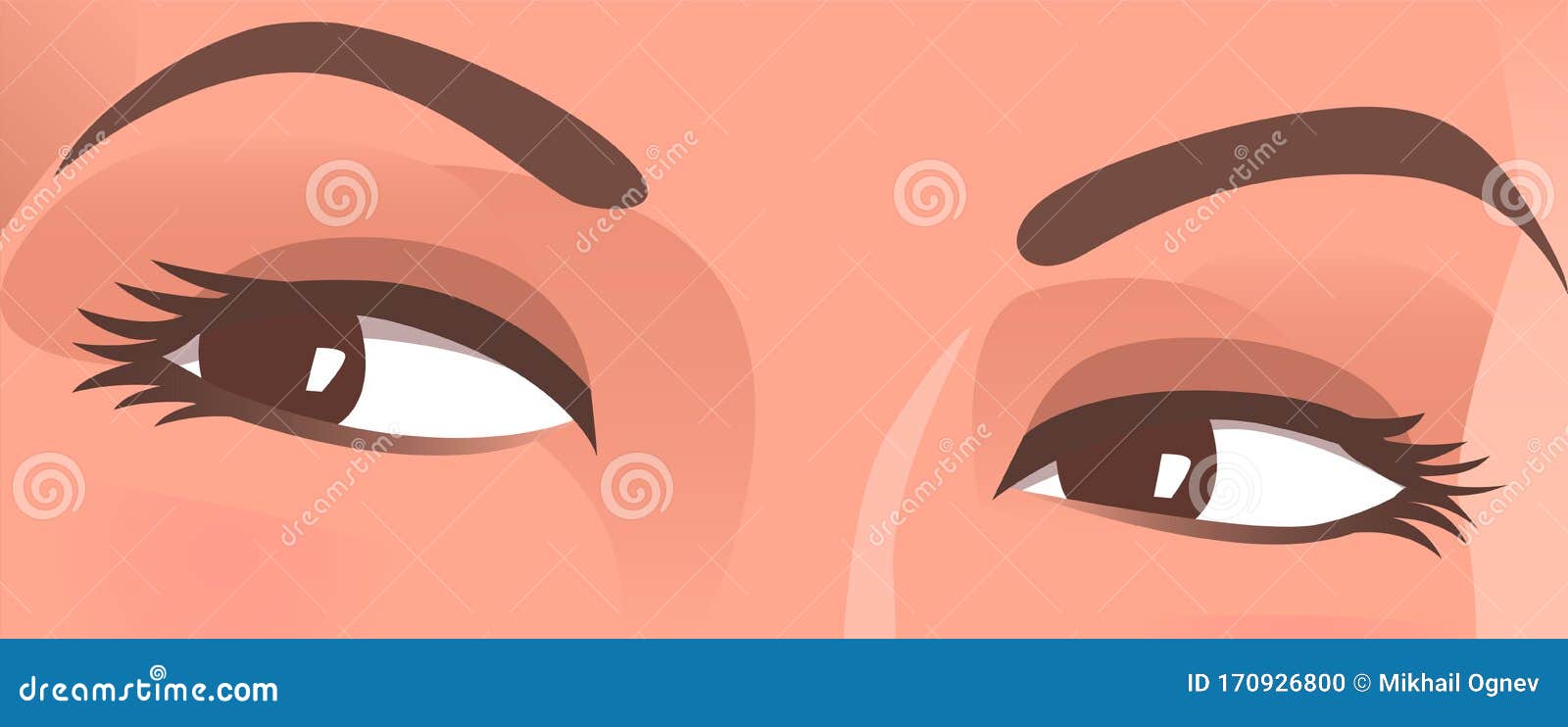 Illustration of Charming Female Eyes Stock Vector - Illustration of ...