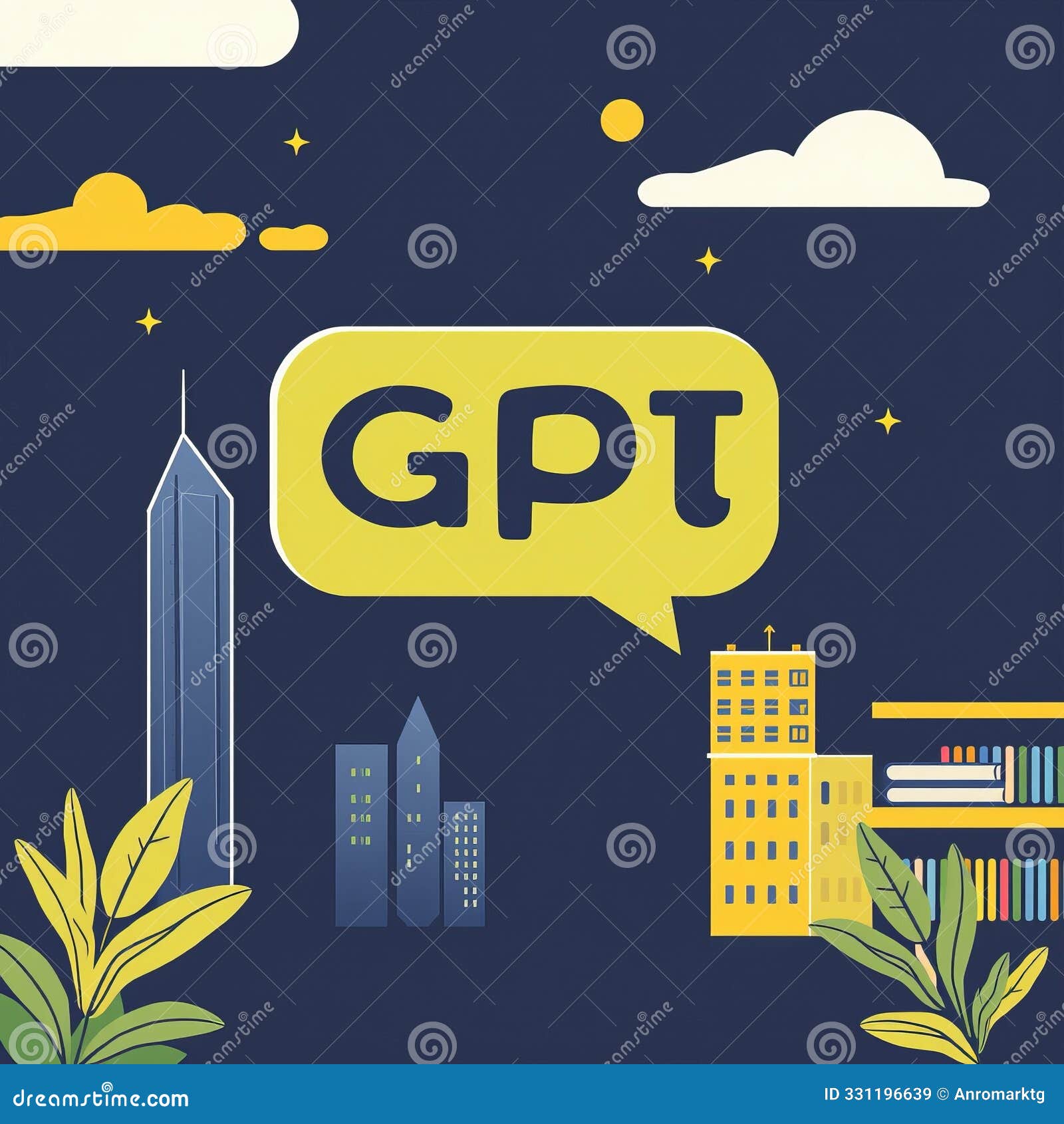 GPT Chat: Chatgpt Example stock illustration. Illustration of ...