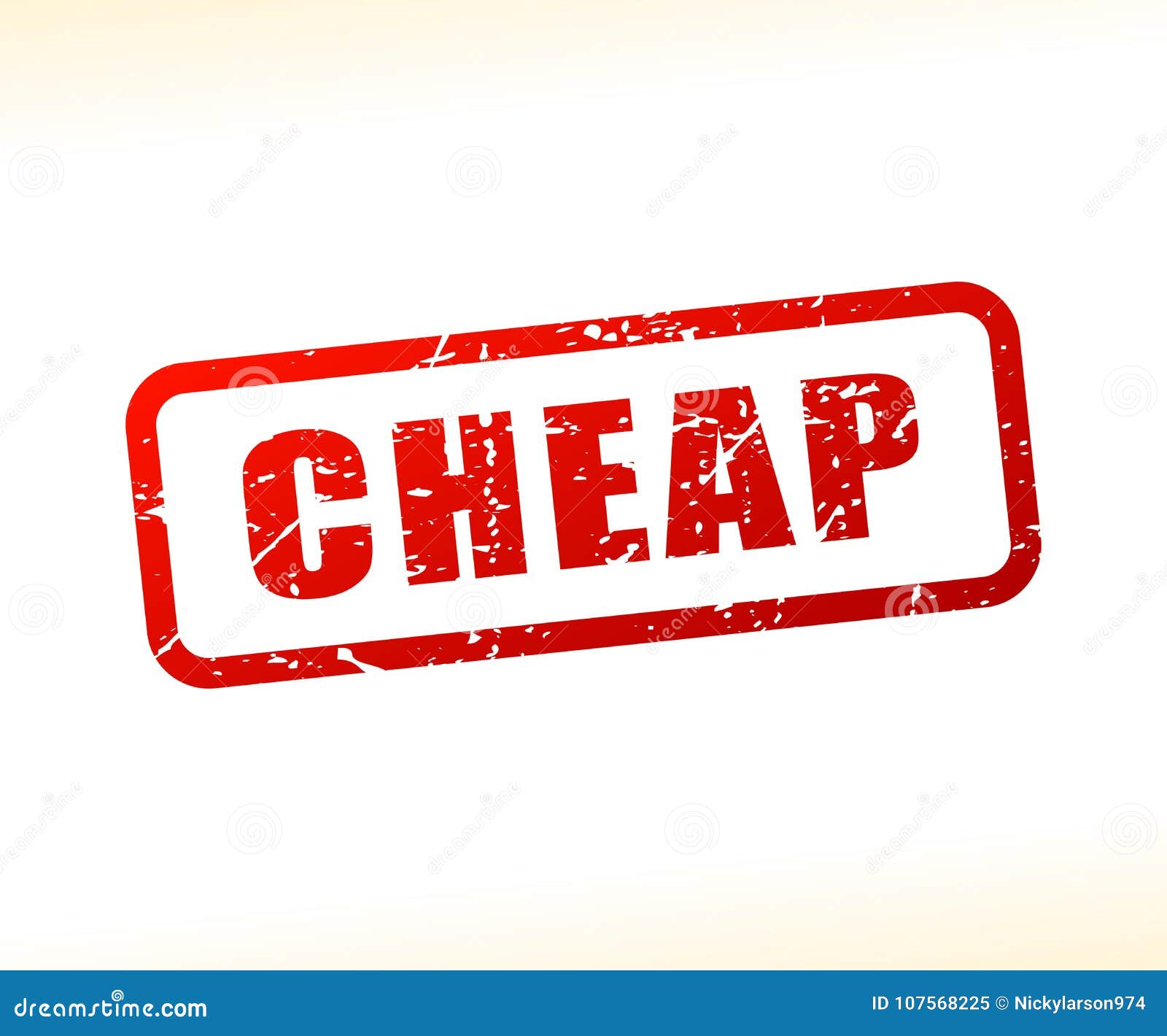 Cheap text stamp stock vector. Illustration of message - 107568225