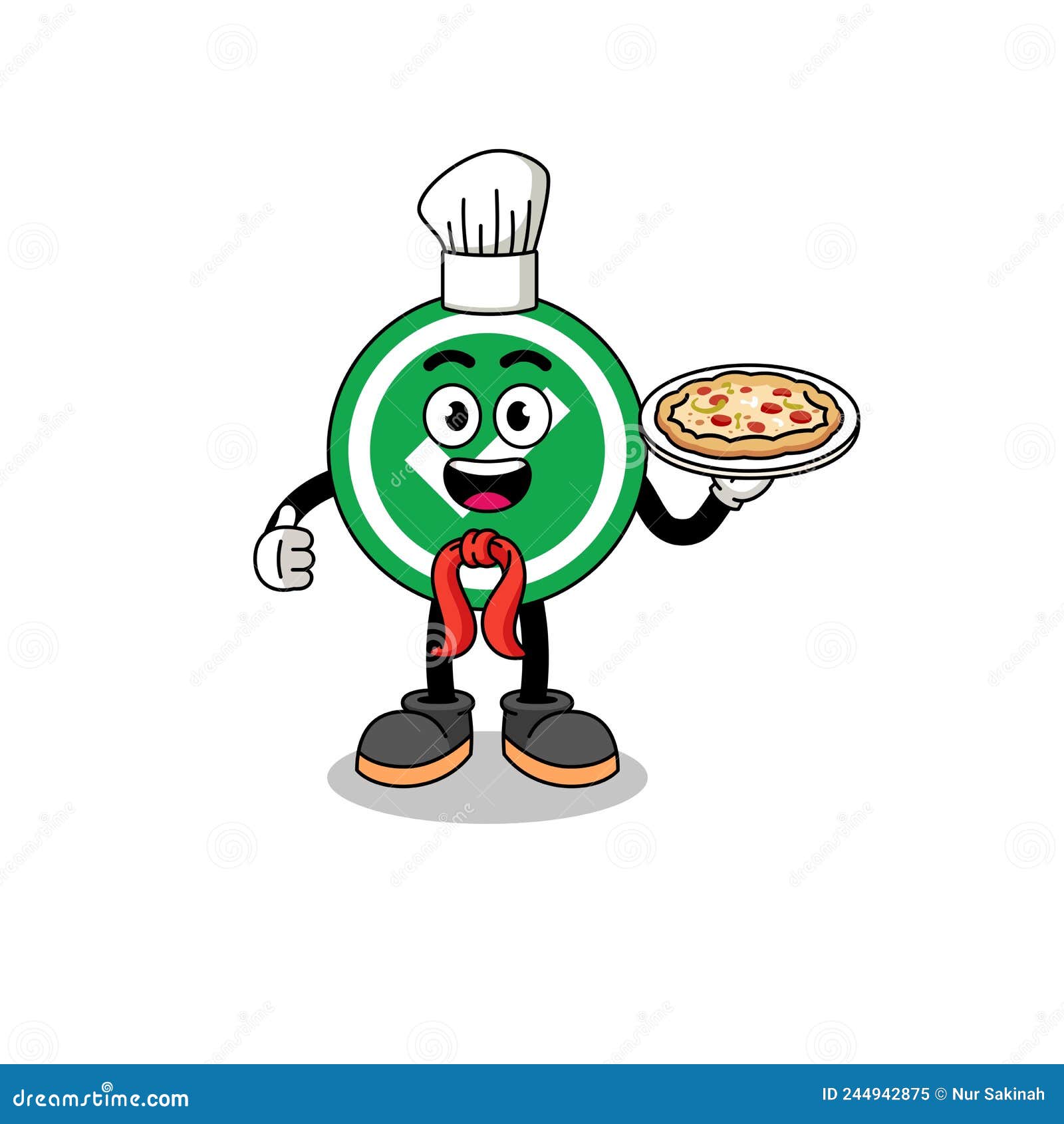 Illustration of Check Mark As an Italian Chef Stock Vector ...