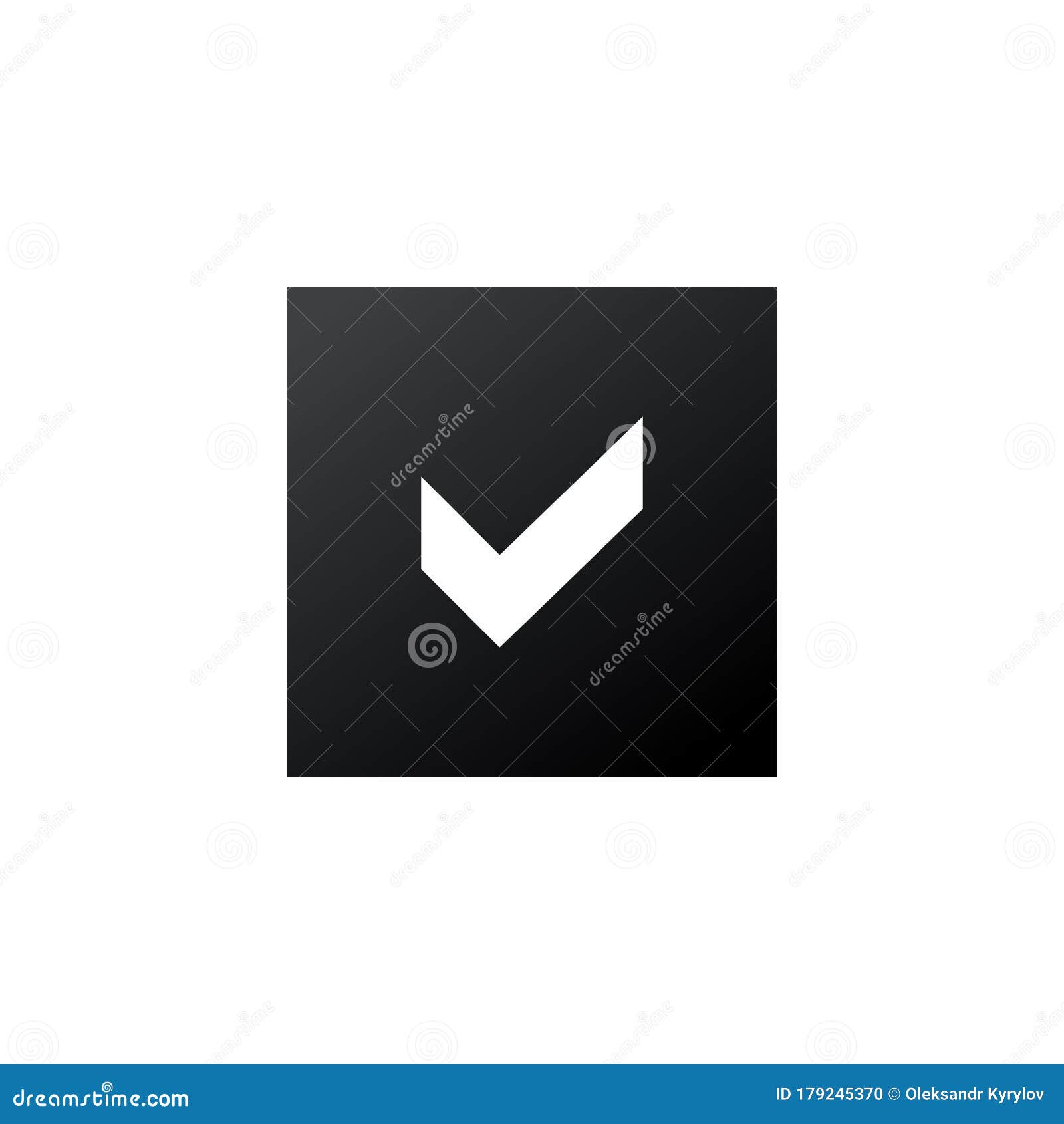 Illustration of Check Mark Icon in Square, Stock Vector Illustration ...