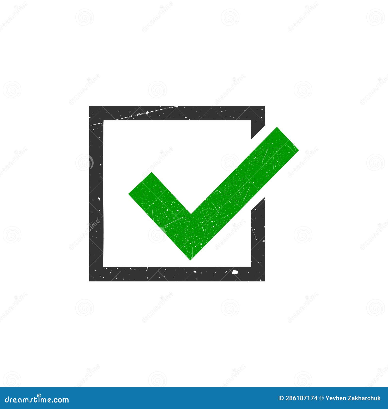 Illustration of Check Mark Icon in Square, Vector Illustration Stock ...