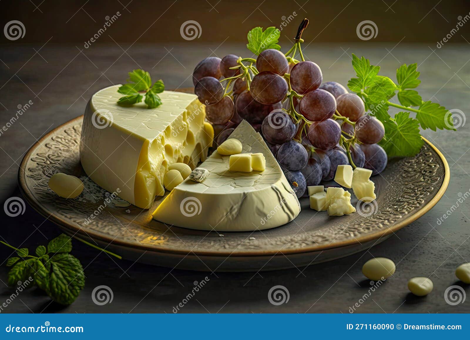 Illustration of the Cheese Plate Stock Illustration - Illustration of ...