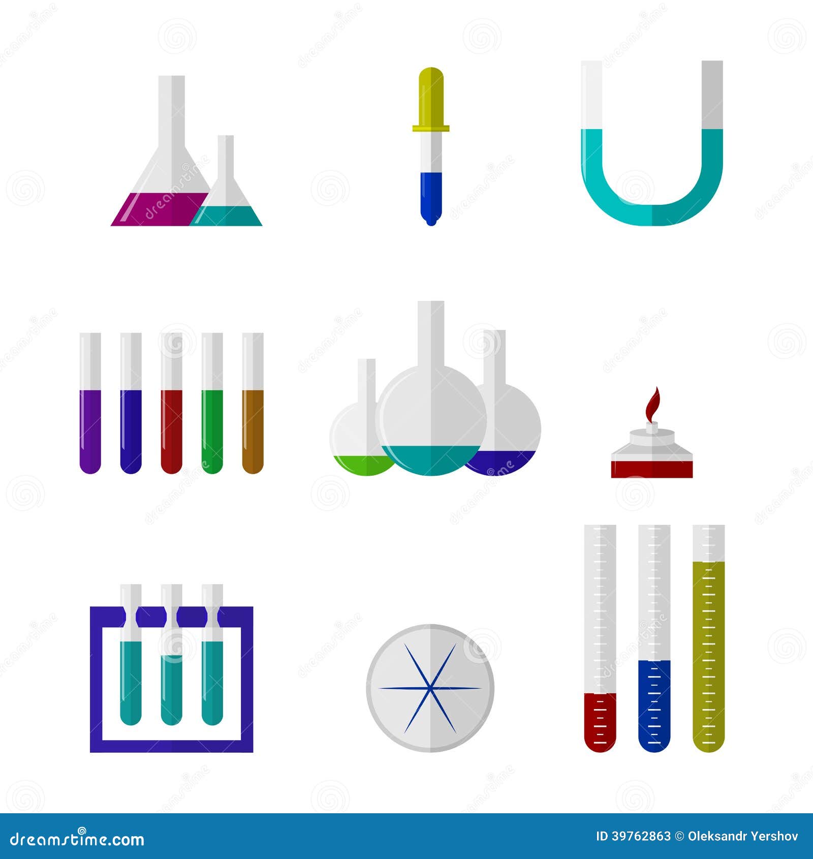 Illustration of Chemistry Labware Stock Vector - Illustration of ...