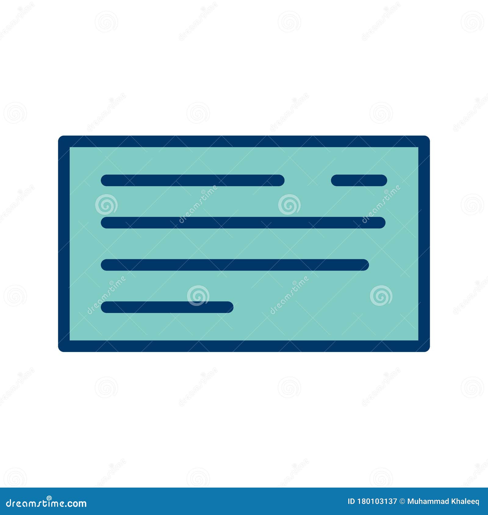 Illustration Cheque Icon for Personal and Commercial Use. Stock ...