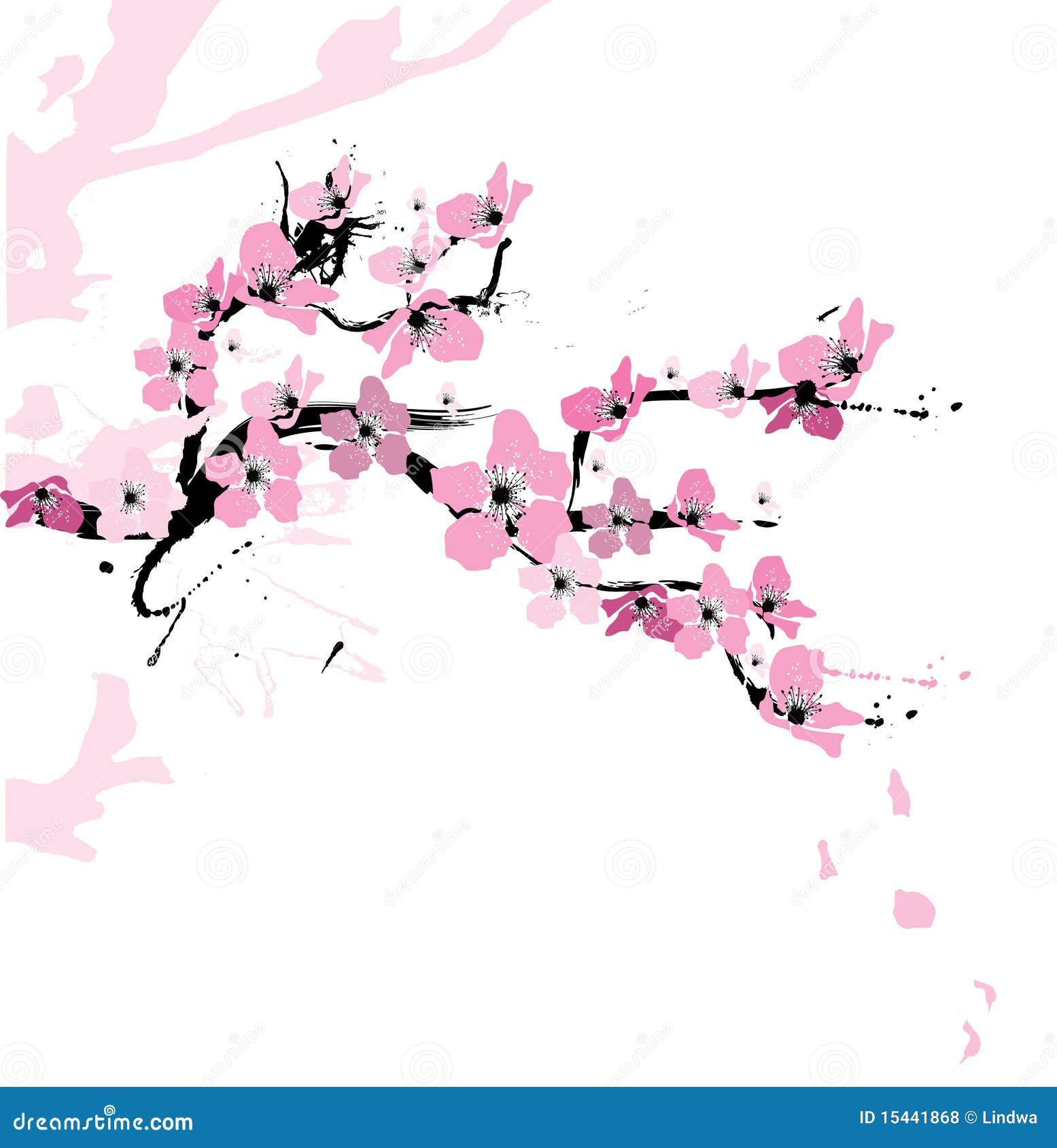 Illustration of Cherry Blossom Stock Vector - Illustration of ...