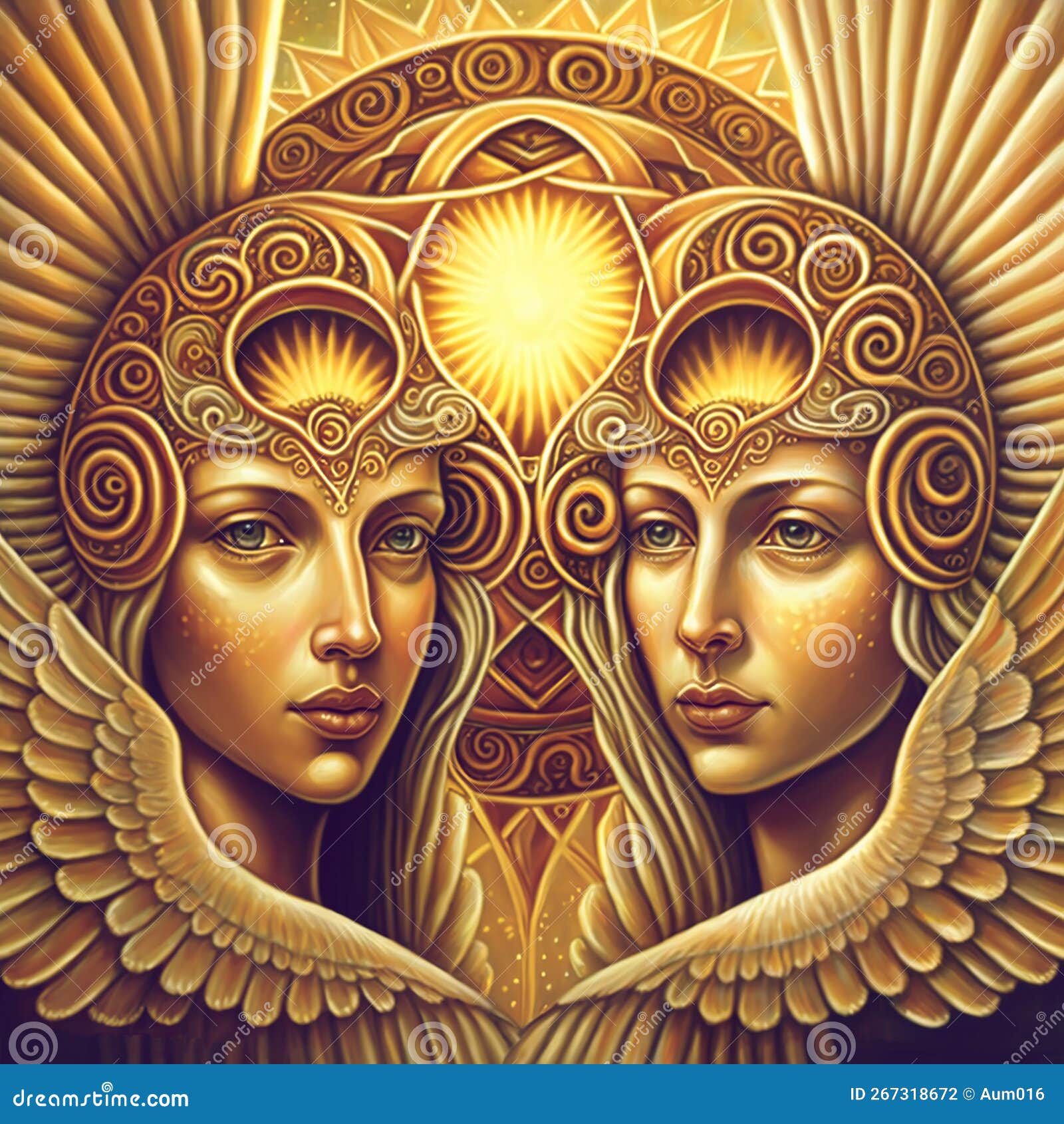 Cherub and seraph stock illustration. Illustration of ethnic - 267318672