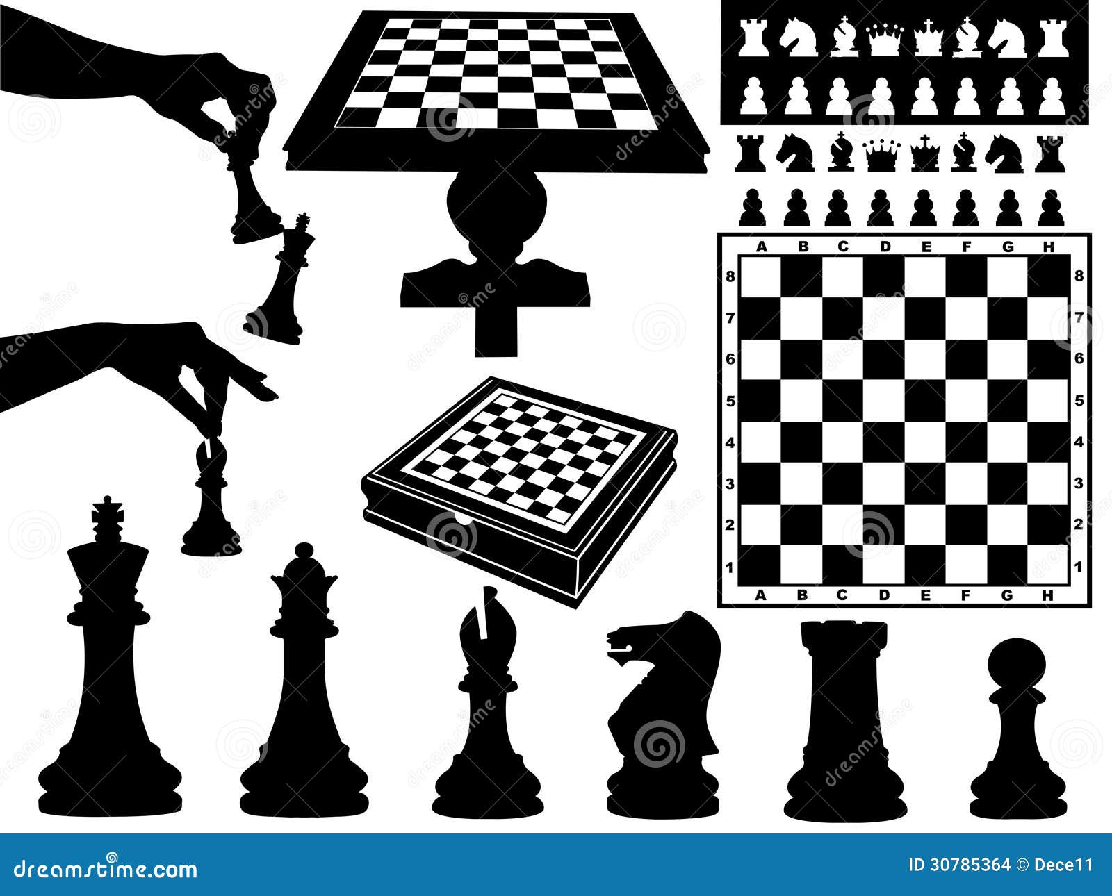 Illustration of Chess Pieces Stock Vector - Illustration of isolated ...