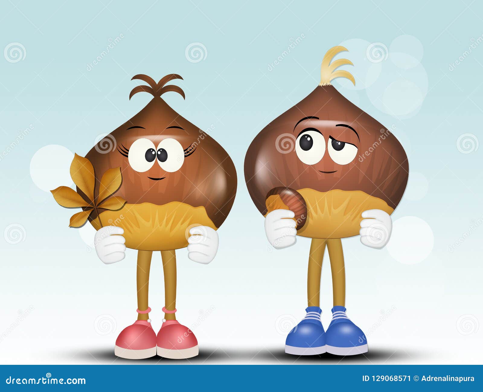 Illustration Of Chestnuts Cartoon | CartoonDealer.com #164415137