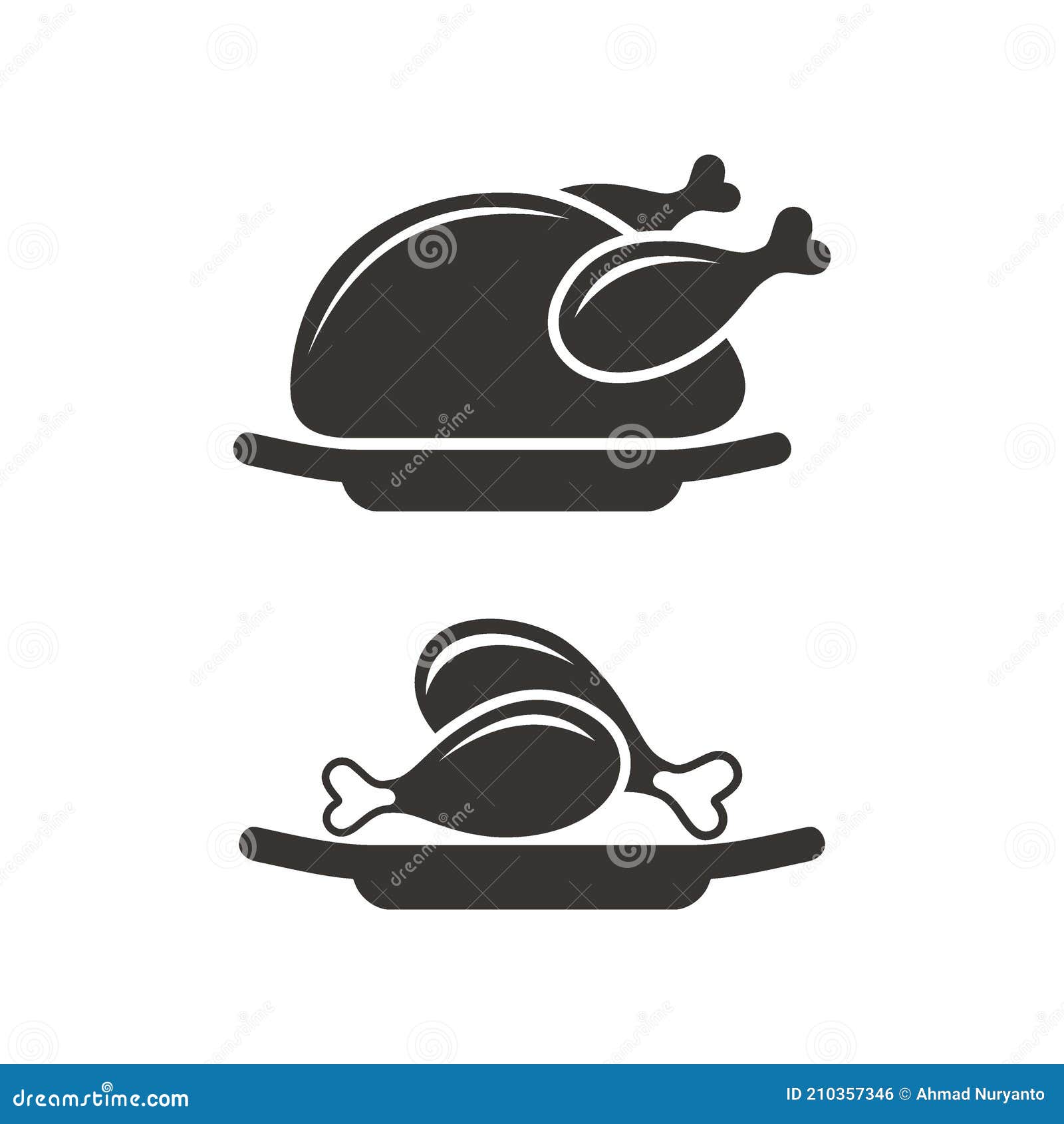 Chicken menu stock illustration. Illustration of brand - 210357346