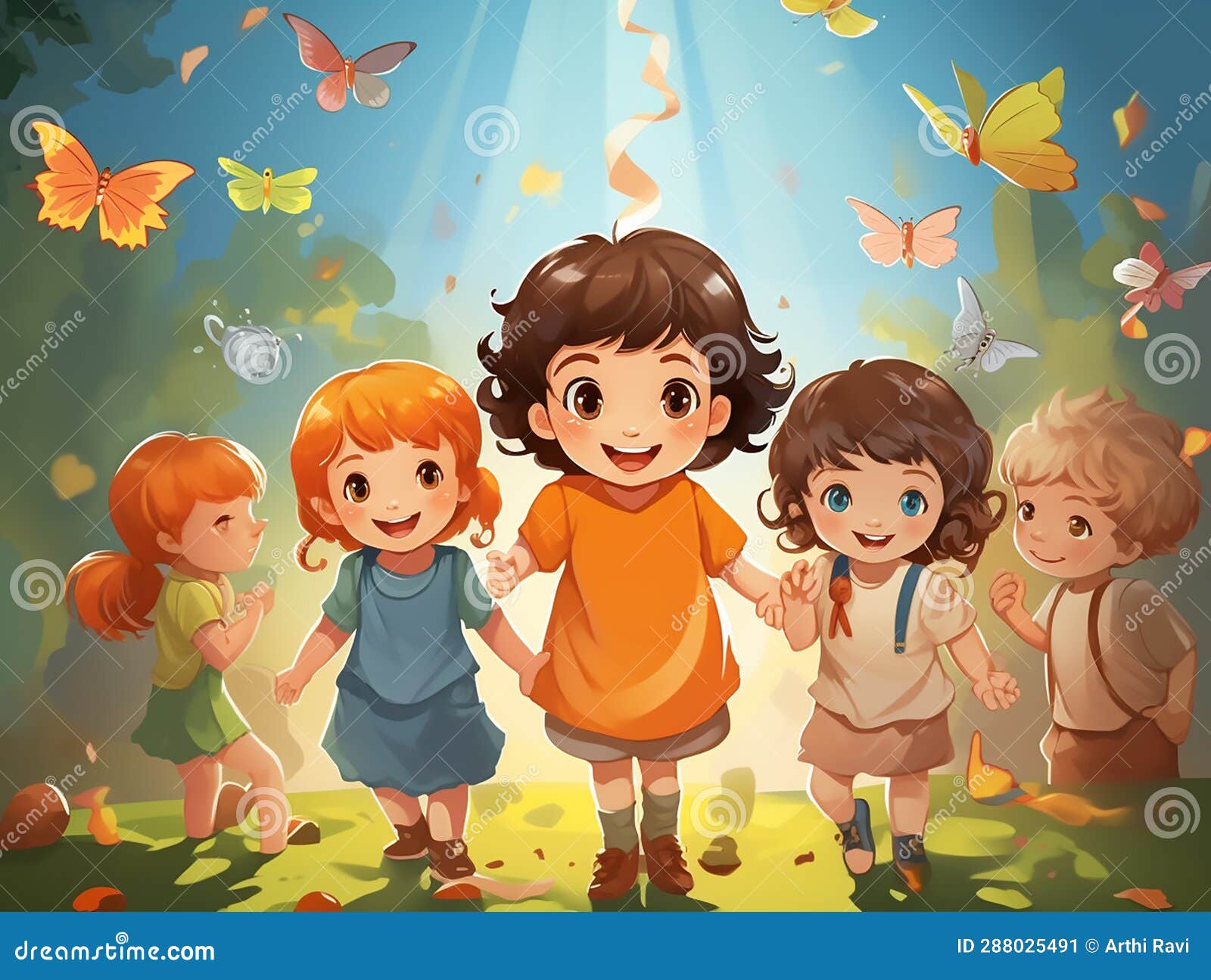 Illustration Of Children Doing Various Playtime Royalty-Free Stock ...