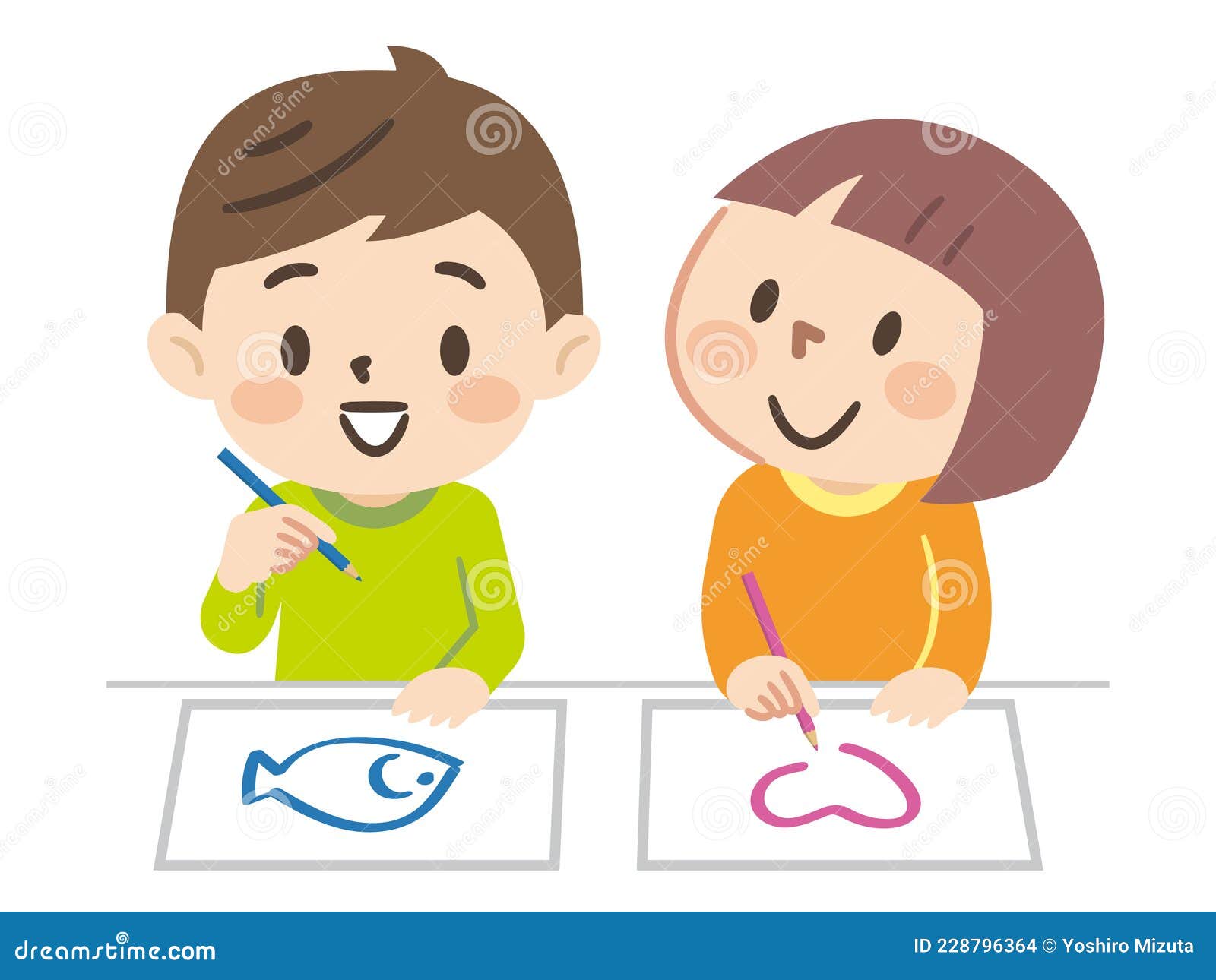Illustration of Children Drawing Stock Vector - Illustration of doodle ...