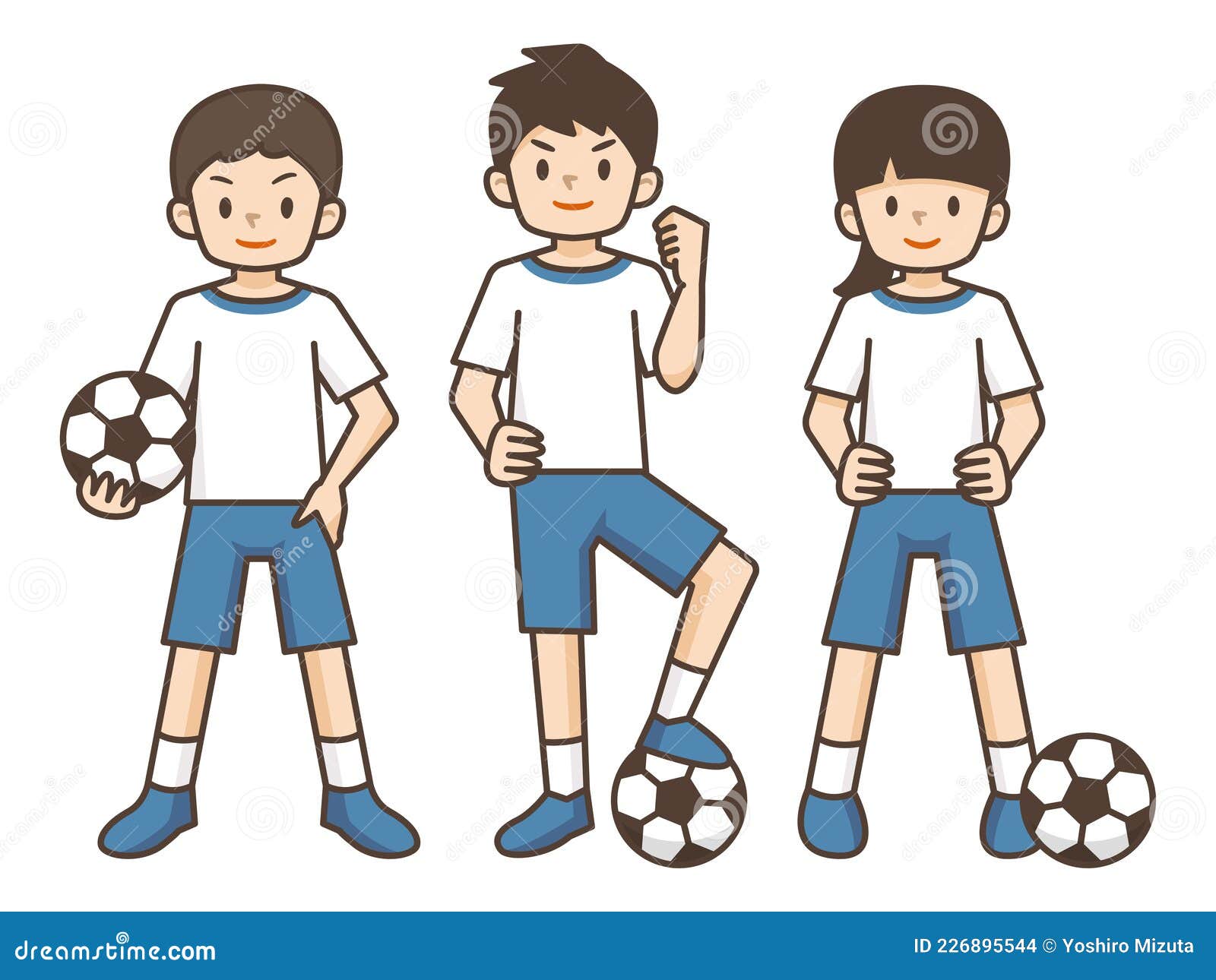 Illustration of Children Playing Soccer Stock Vector - Illustration of ...