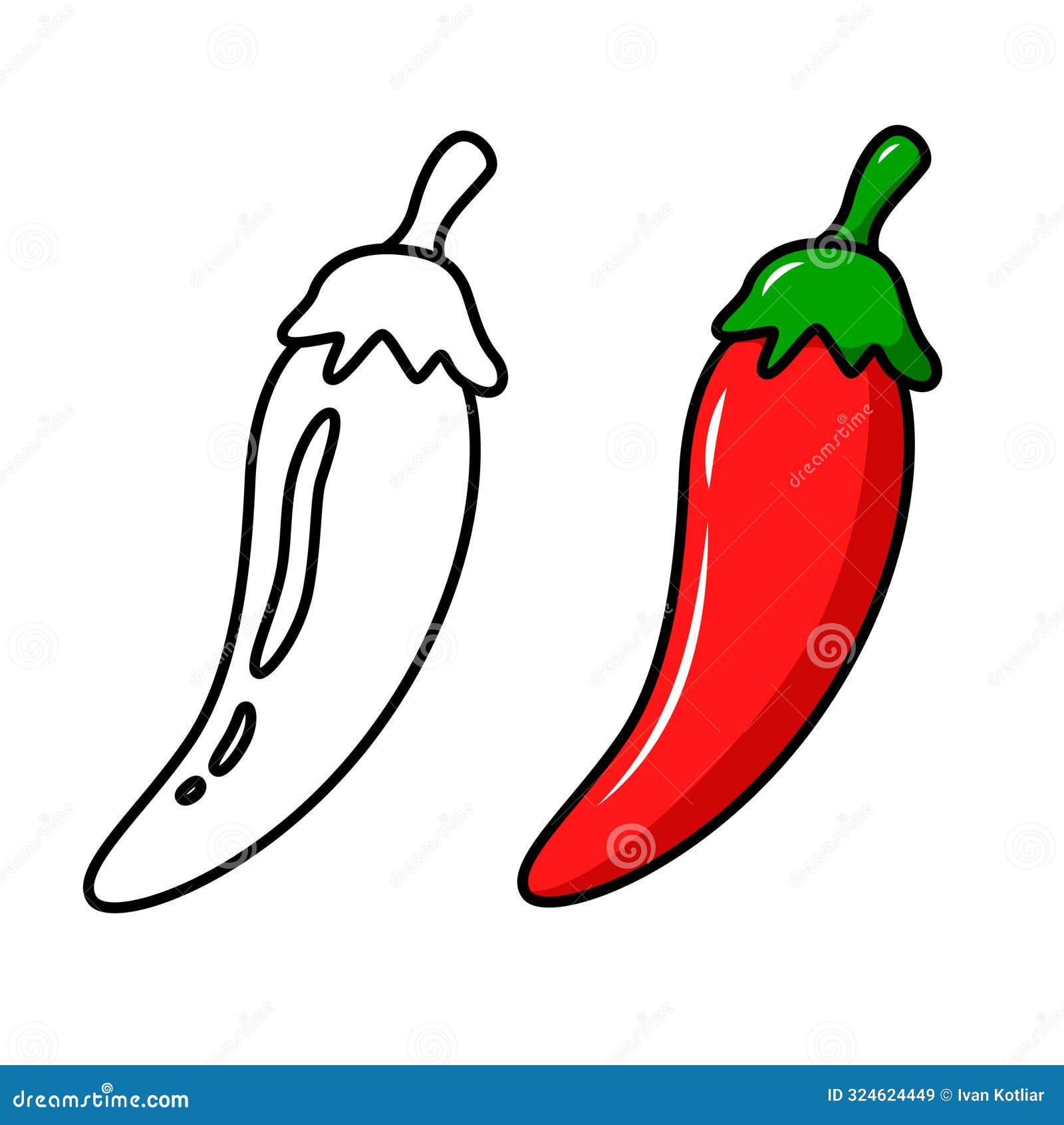 Illustration of Chilli Pepper. Design Element for Emblem, Sign, Poster ...
