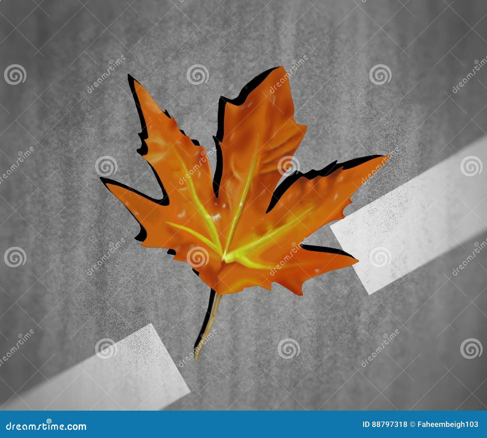 Illustration of a Chinar Leaf Stock Illustration - Illustration of ...
