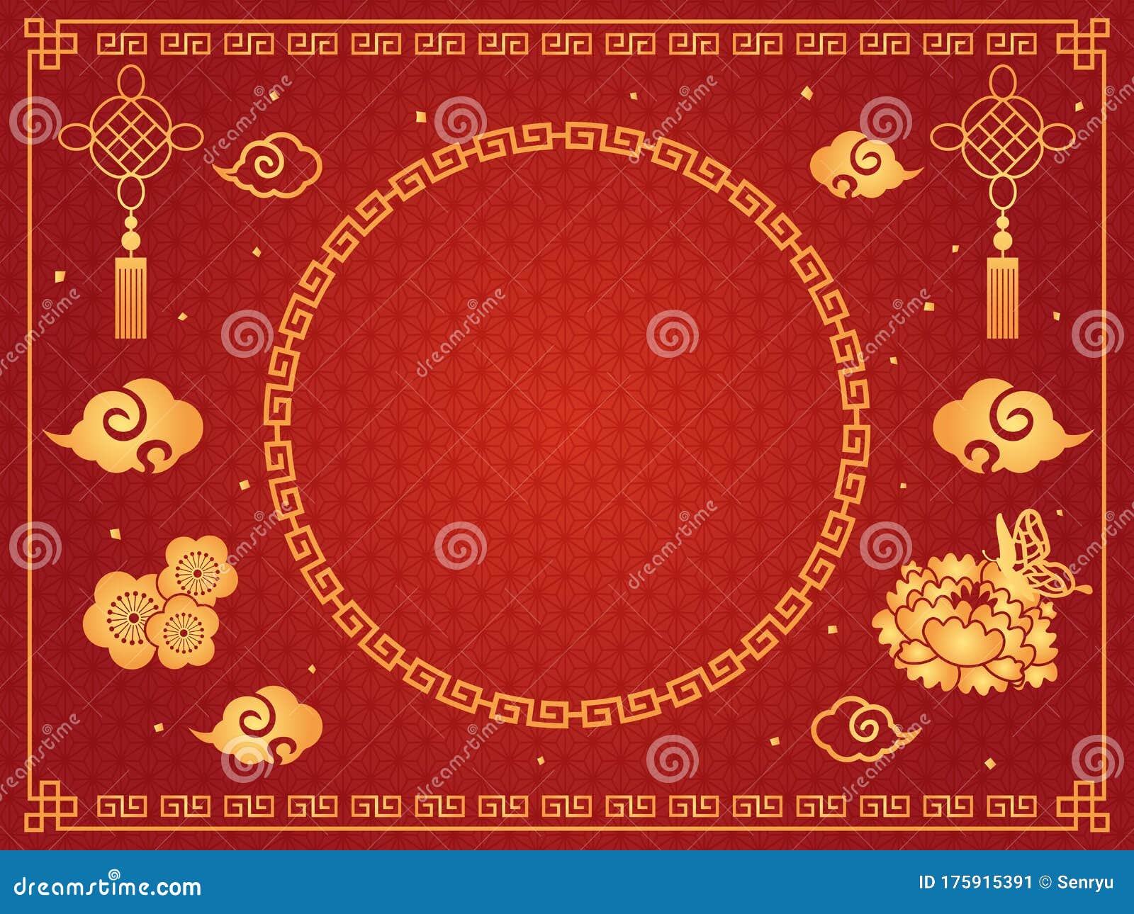 Chinese frame stock vector. Illustration of holiday - 175915391
