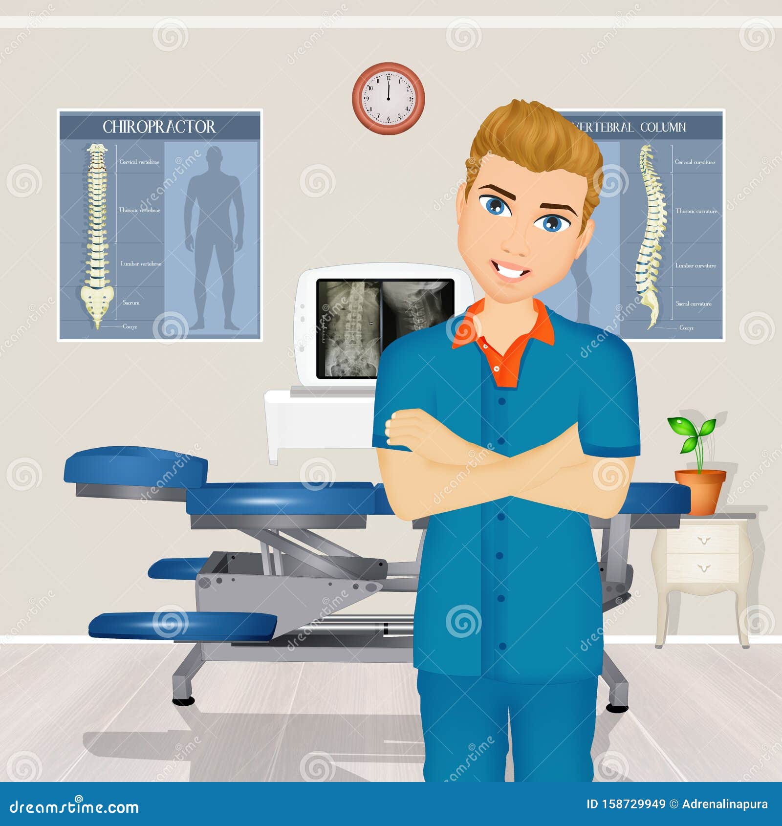 Illustration of the Chiropractor Stock Illustration - Illustration of ...