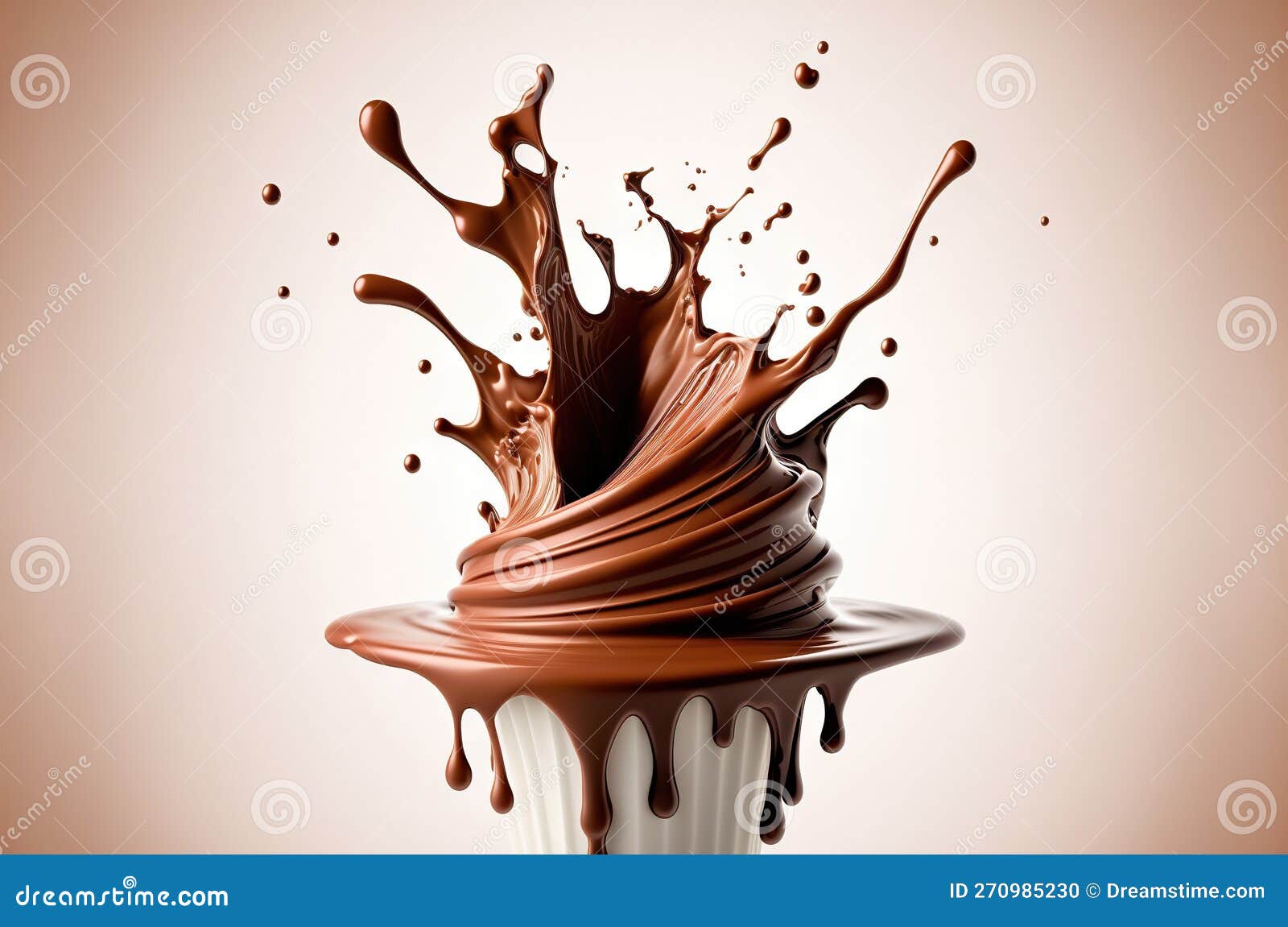 Illustration of the Chocolate Splash Stock Illustration - Illustration ...