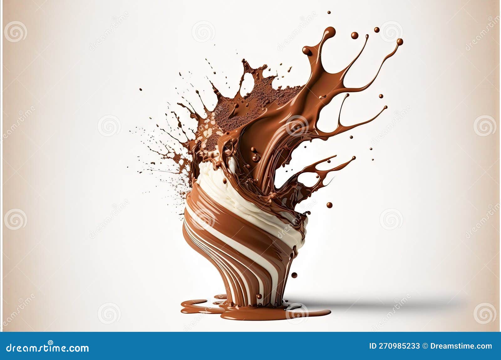 Illustration of the Chocolate Splash Stock Illustration - Illustration ...