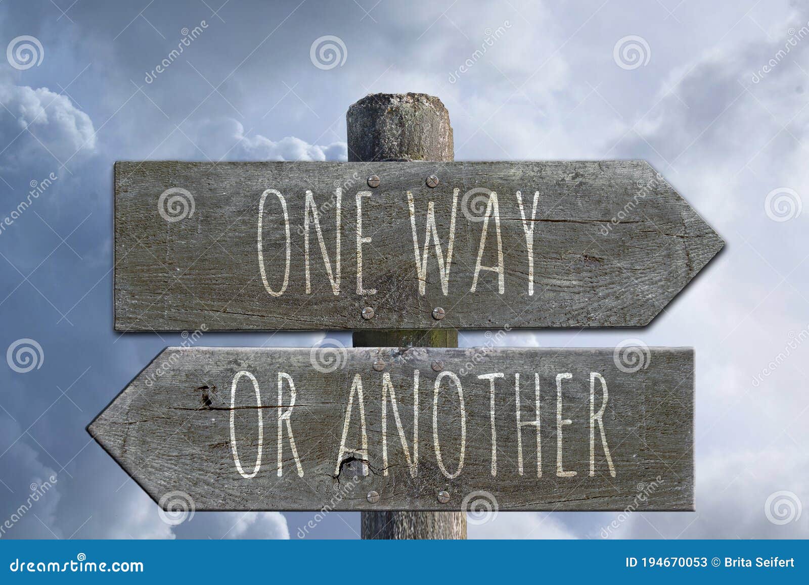 Illustration of Choosing the Right Direction. Road Sign Stock Image ...