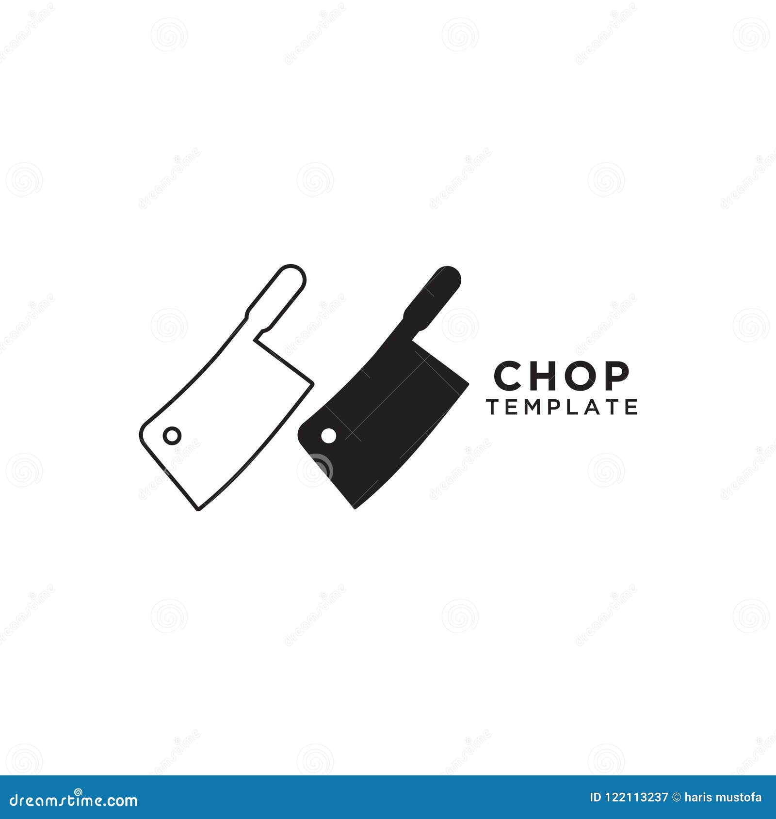 Chop Knife Graphic Design Template Stock Vector - Illustration of ...