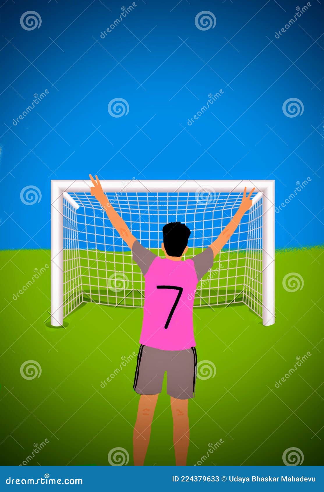 Illustration Of Christiano Ronaldo Portugal Soccer Team Holding Thropy ...