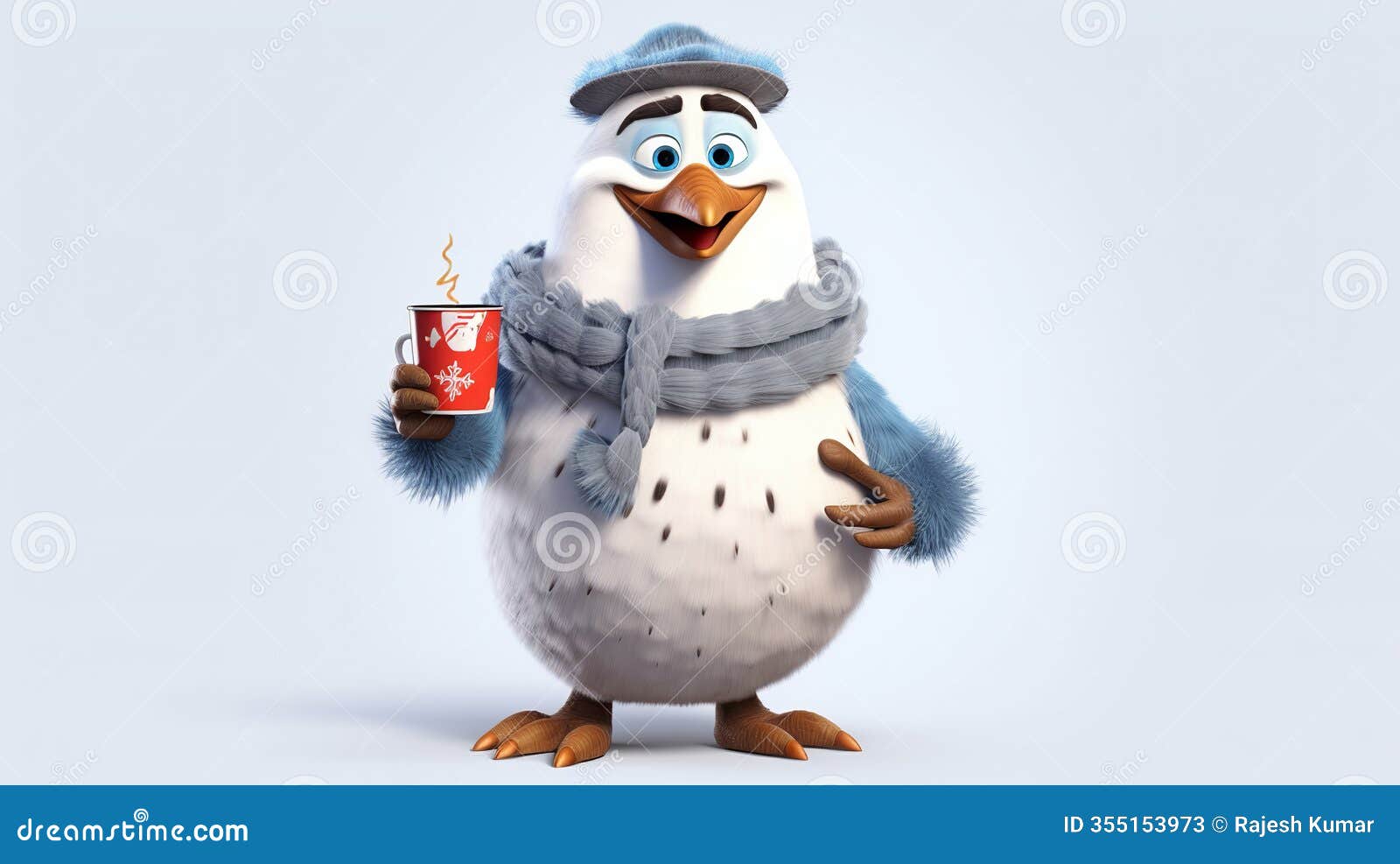 Illustration of Christmas Olaf Cute Smiling Olaf with, Generative Ai ...