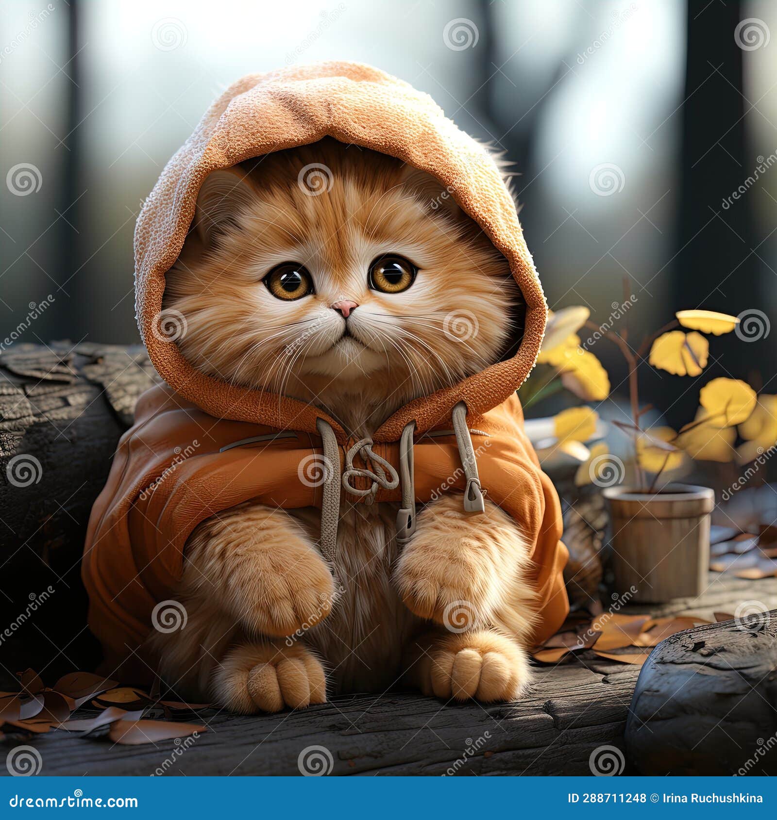 Illustration of a Chubby Cartoon Cat Stock Illustration - Illustration ...