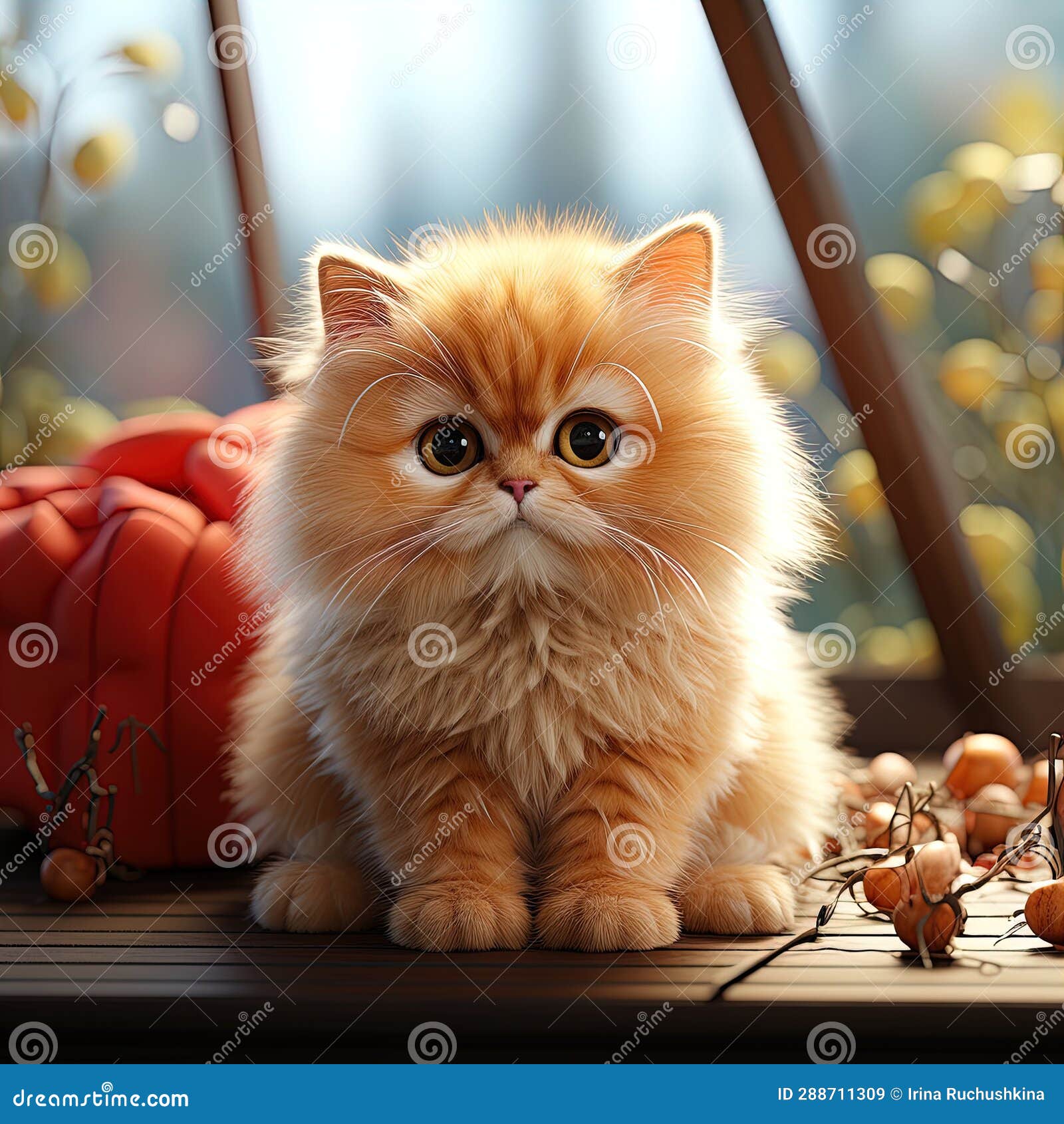 Illustration of a Chubby Cartoon Cat Stock Illustration - Illustration ...