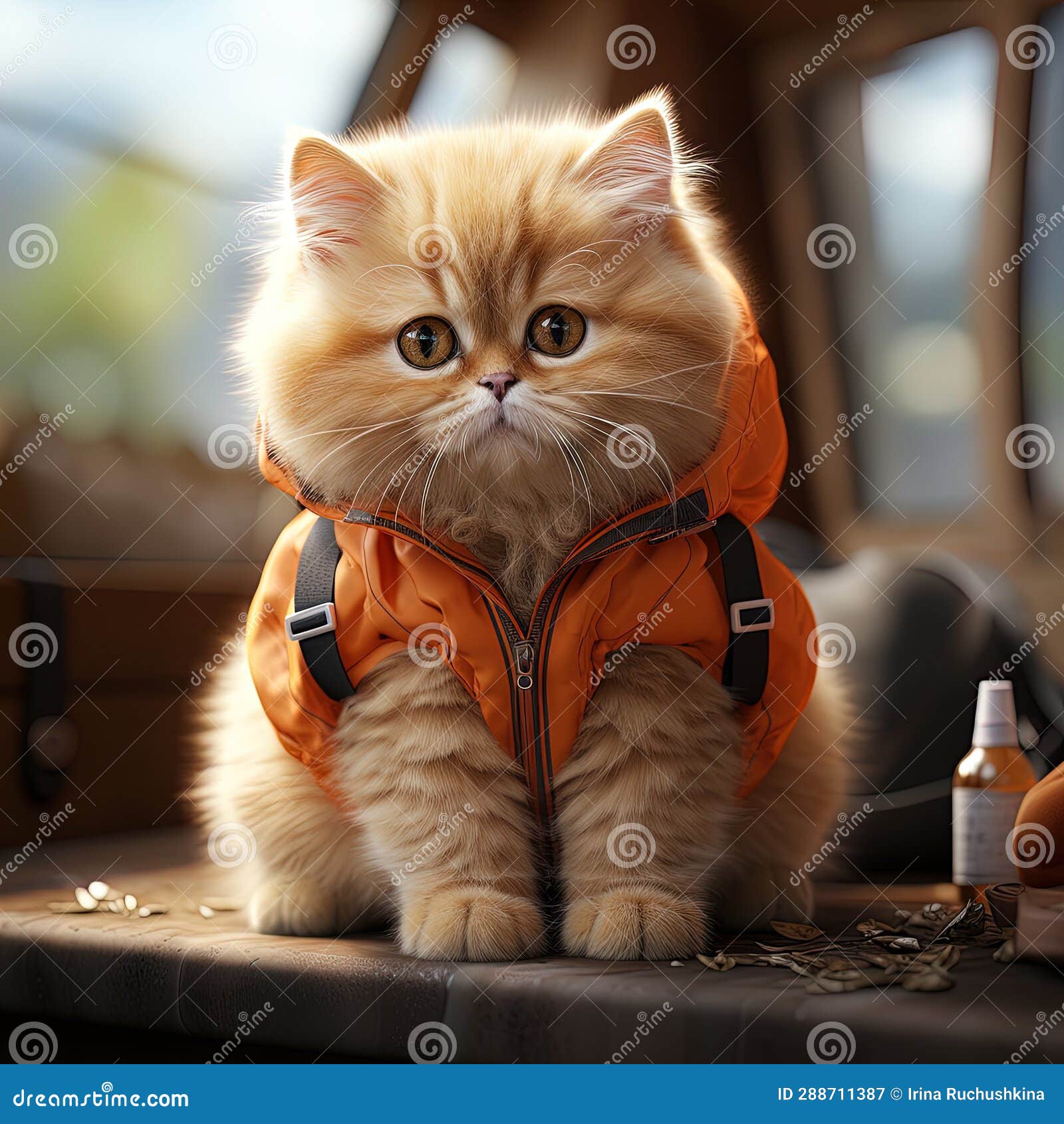 Illustration of a Chubby Cartoon Cat Stock Illustration - Illustration ...