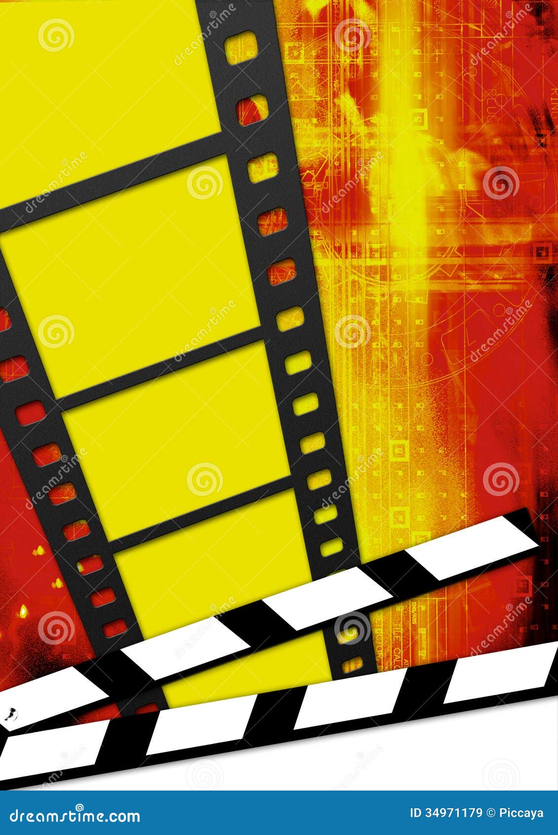 Illustration on the Cinema Theme Stock Illustration - Illustration of ...