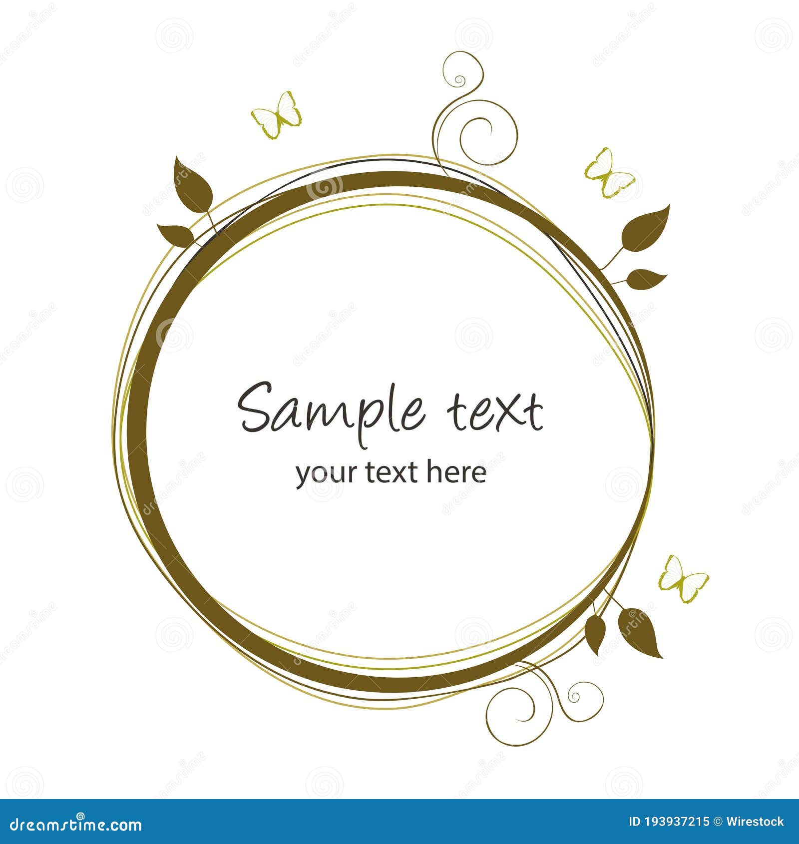 Illustration of a Circle Frame Design with a Space for a Text Stock ...