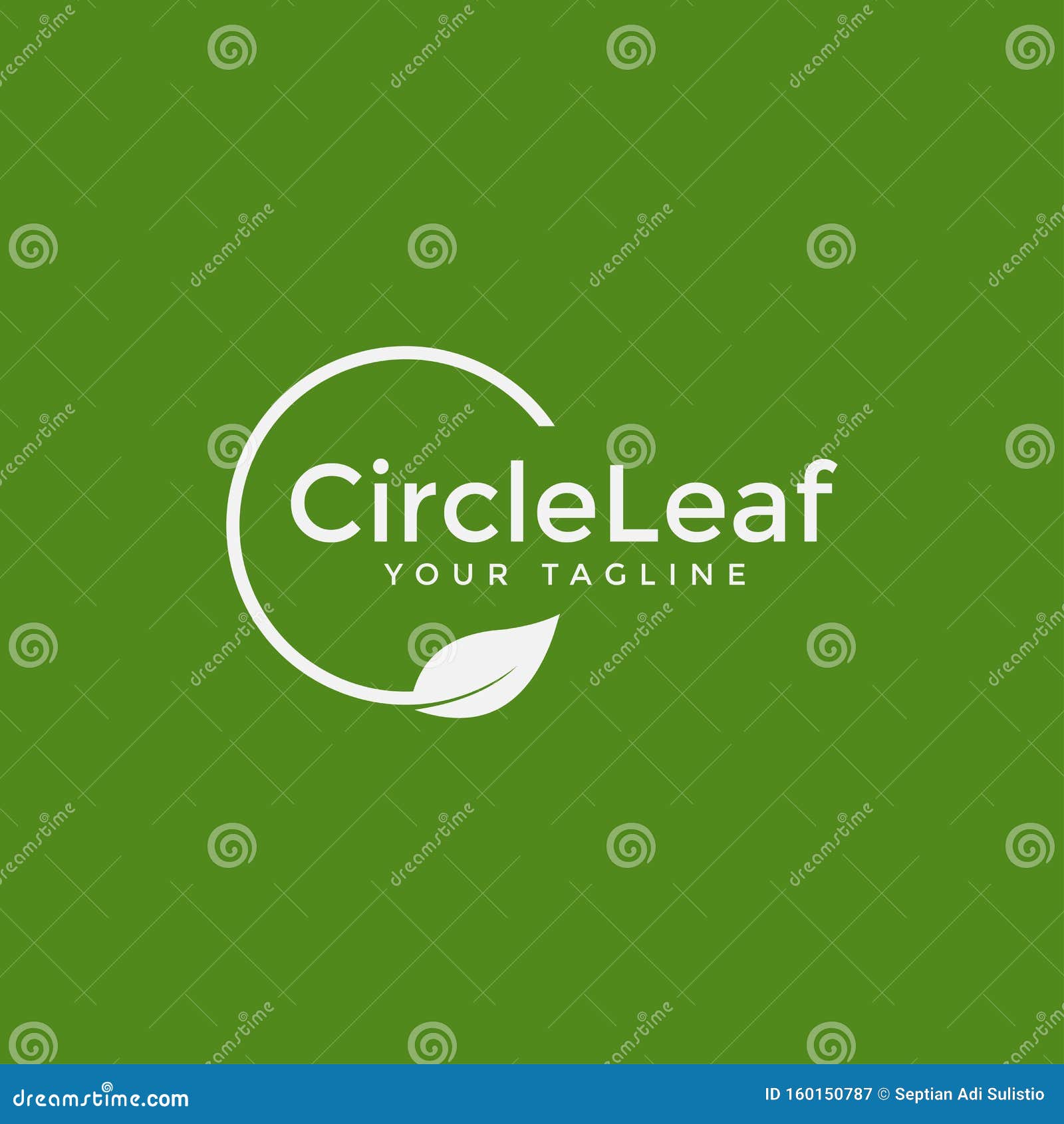 Circle Leaf Logo Design Template Stock Illustration - Illustration of ...