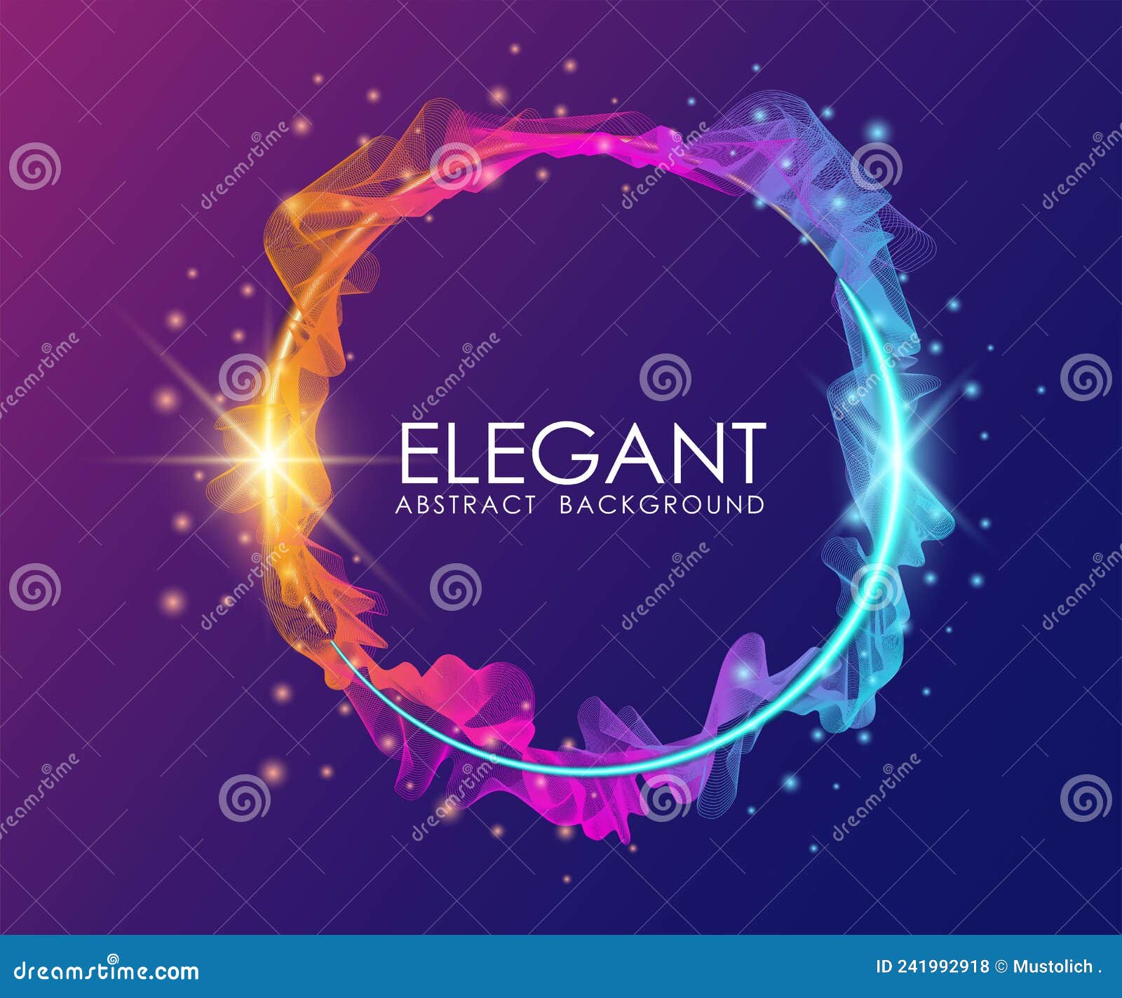 Illustration of Circle Wave Background Stock Vector - Illustration of ...