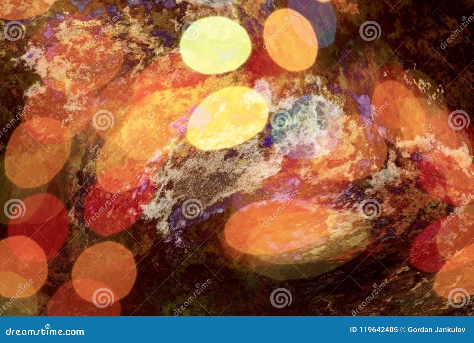 Illustration with Circles, Colorful, Rustic Background with Circles ...