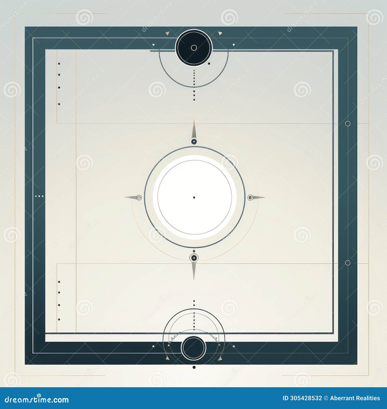 An Illustration of a Circular Object with a Circle in the Center Stock ...