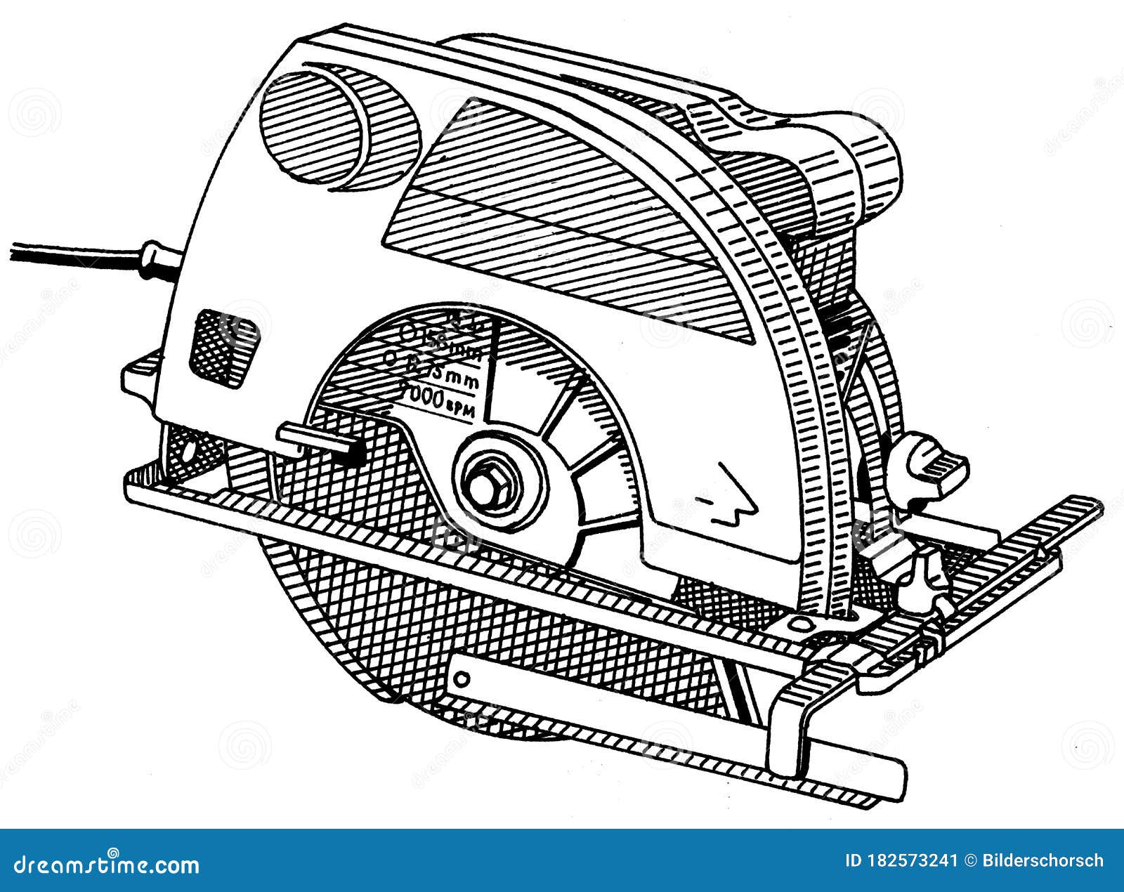 Illustration of a Circular Saw Stock Illustration - Illustration of ...