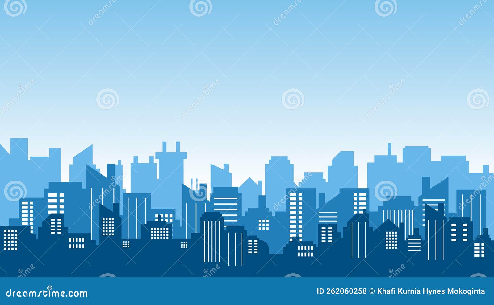 A Illustration of City Building with Many Windows in Building Stock ...