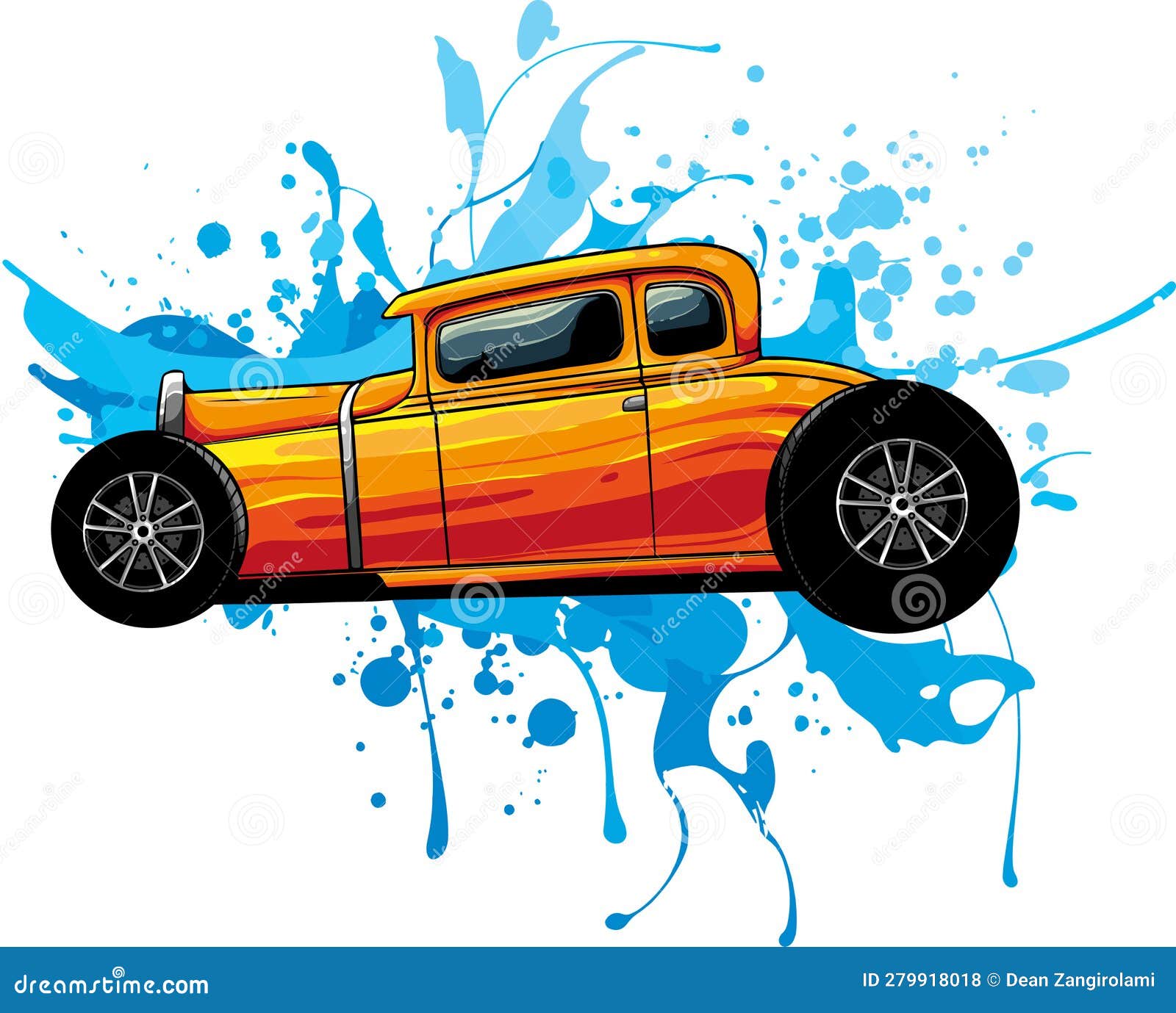 Vector Illustration of Classic Custom Rod Car Stock Vector ...