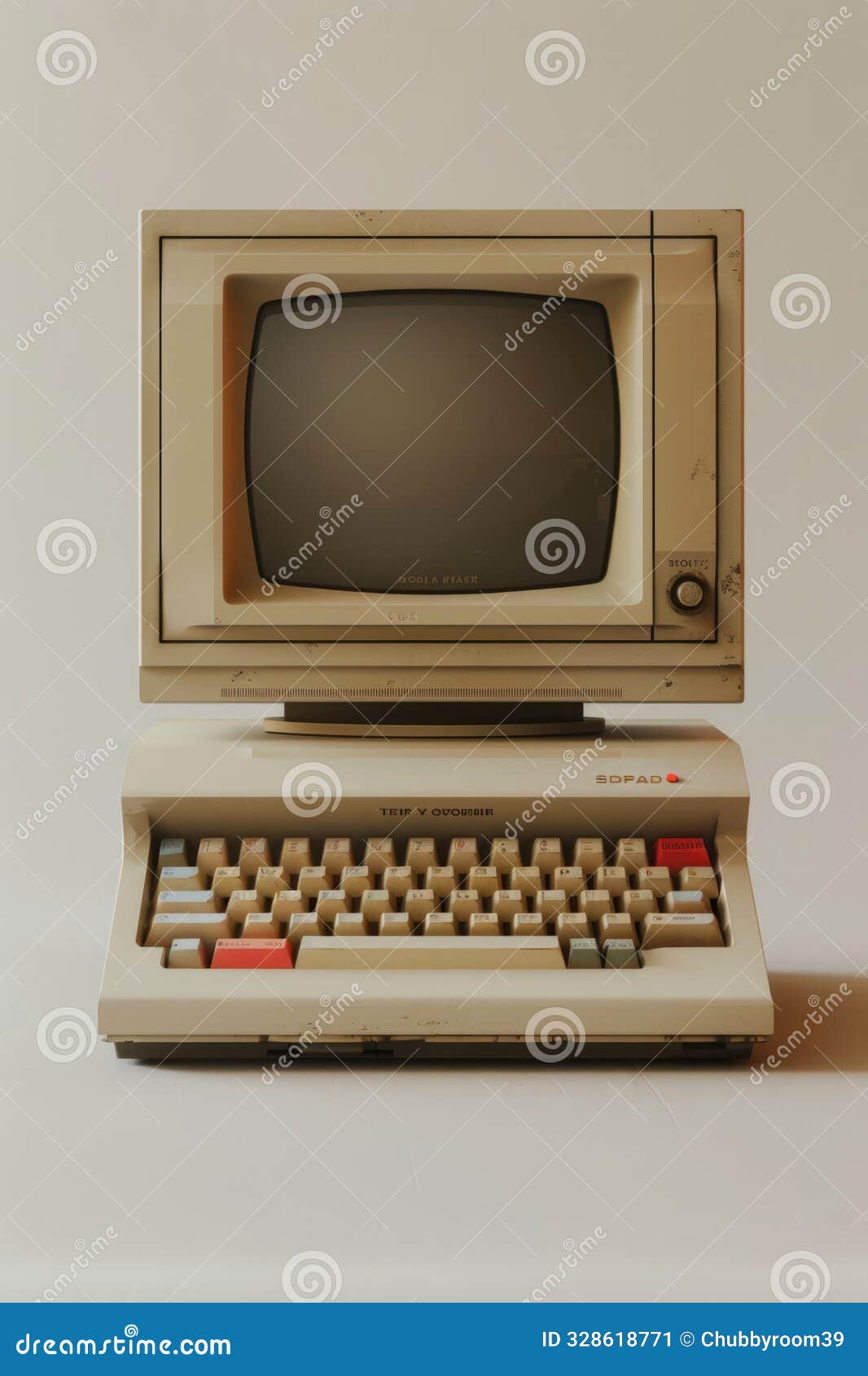 Illustration of a Classic PC Computer from the 1990s, Showcasing Old ...