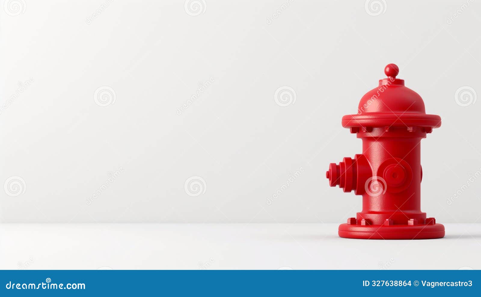 Red Fire Hydrant in Classic Style Isolated with Copy Space Stock ...
