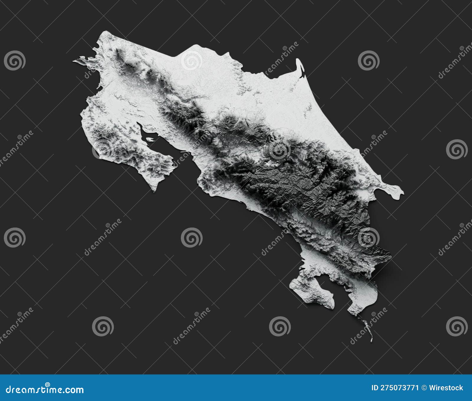 Illustration of a Clay Map on a Black Background Stock Illustration ...